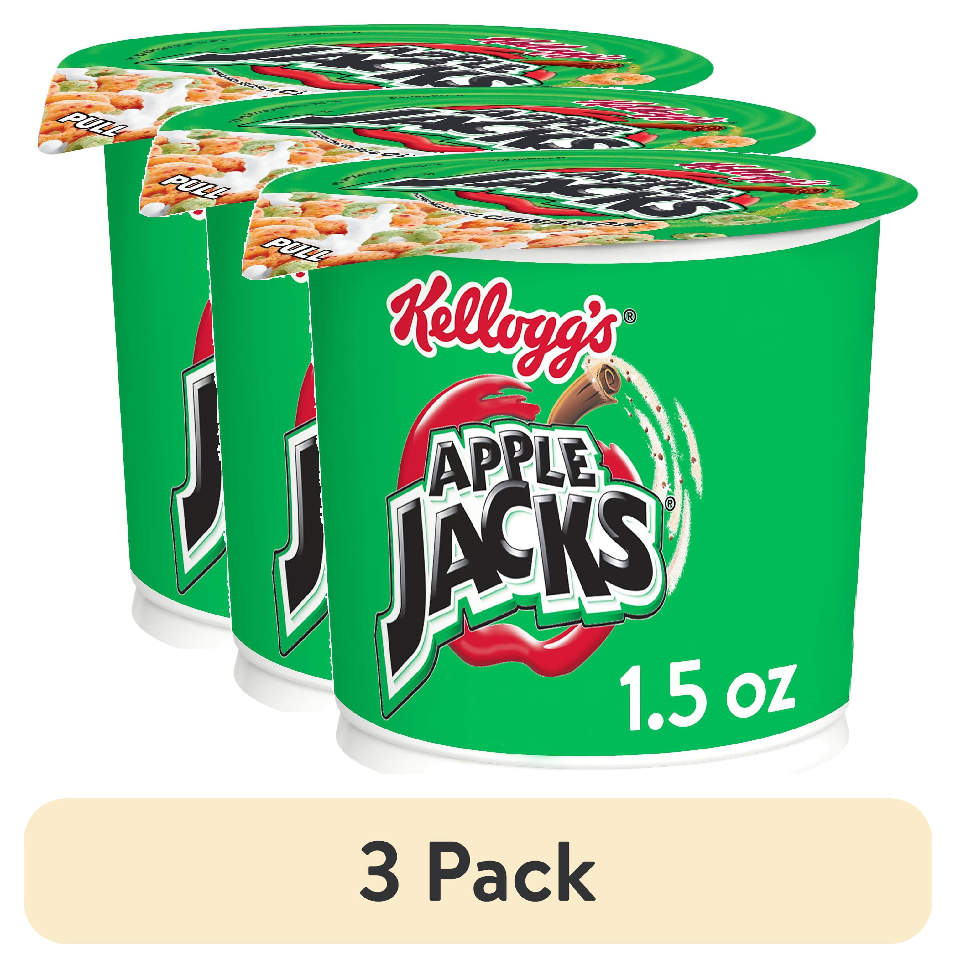 (3 pack) Kellogg's Apple Jacks Original Breakfast Cereal Cups, Kids ...