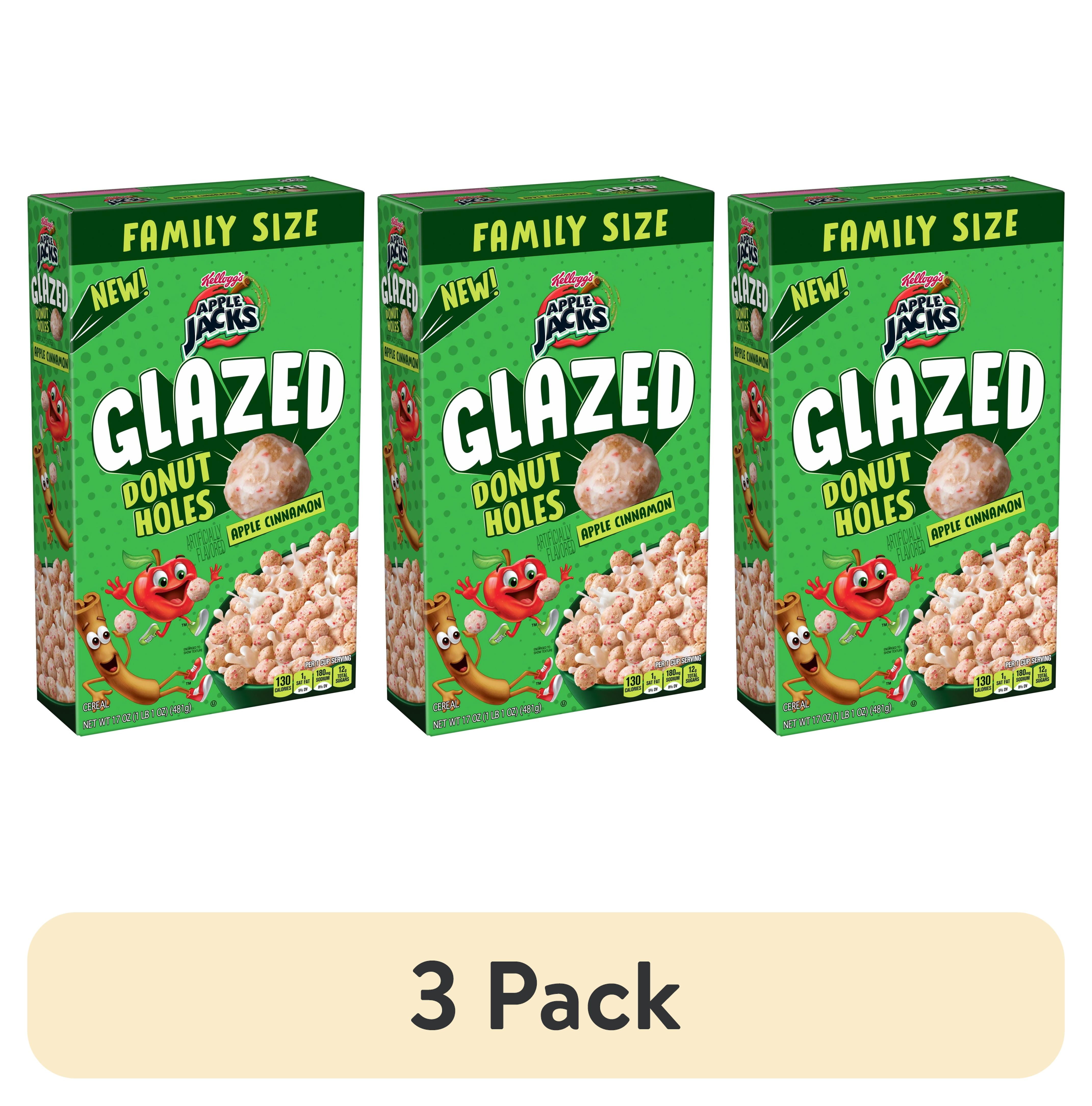 (3 pack) Kellogg's Apple Jacks Glazed Donut Holes Breakfast Cereal ...