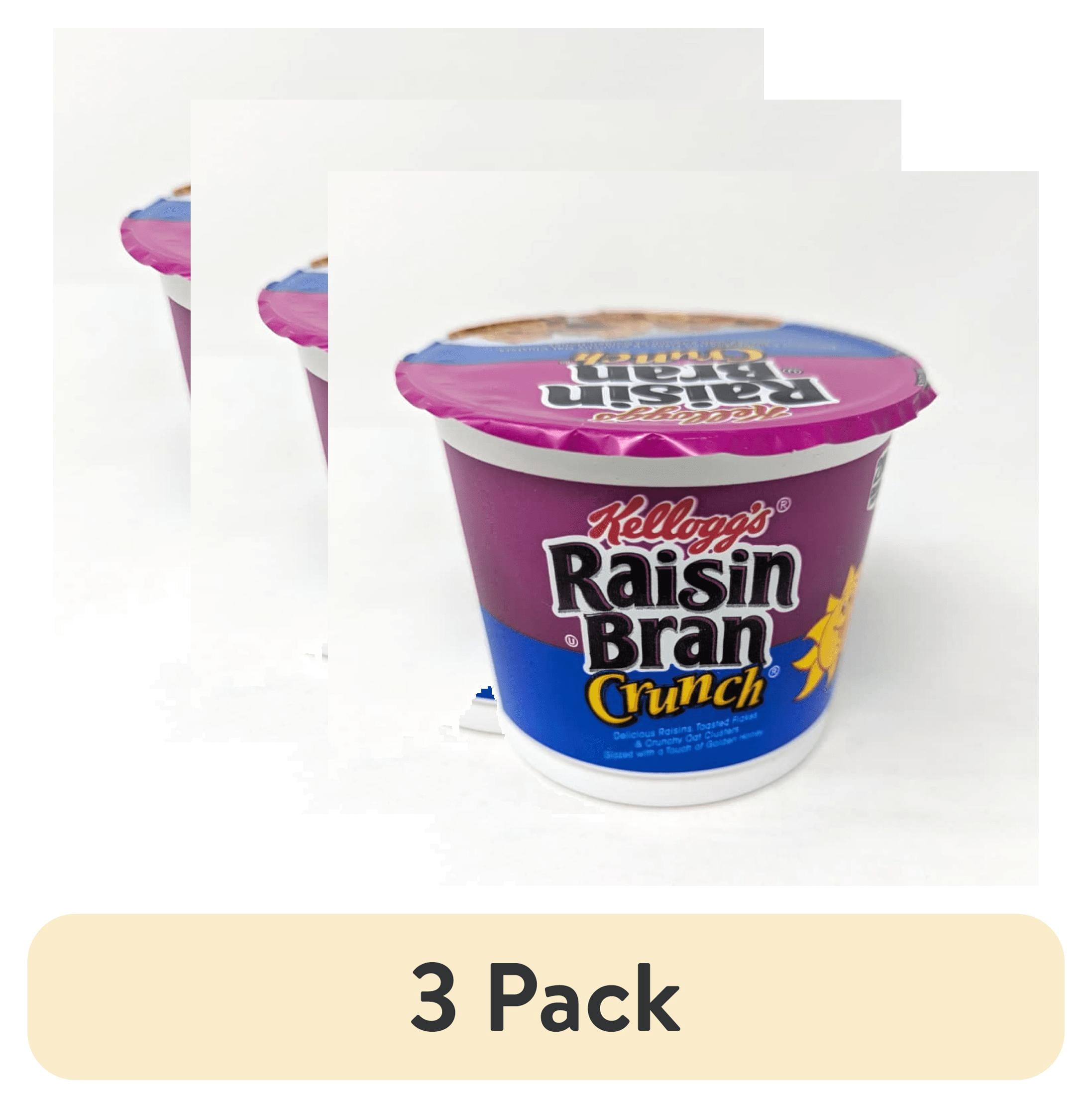 (3 pack) Kellogg's Raisin Bran Crunch Breakfast Cereal Cups, Fiber ...
