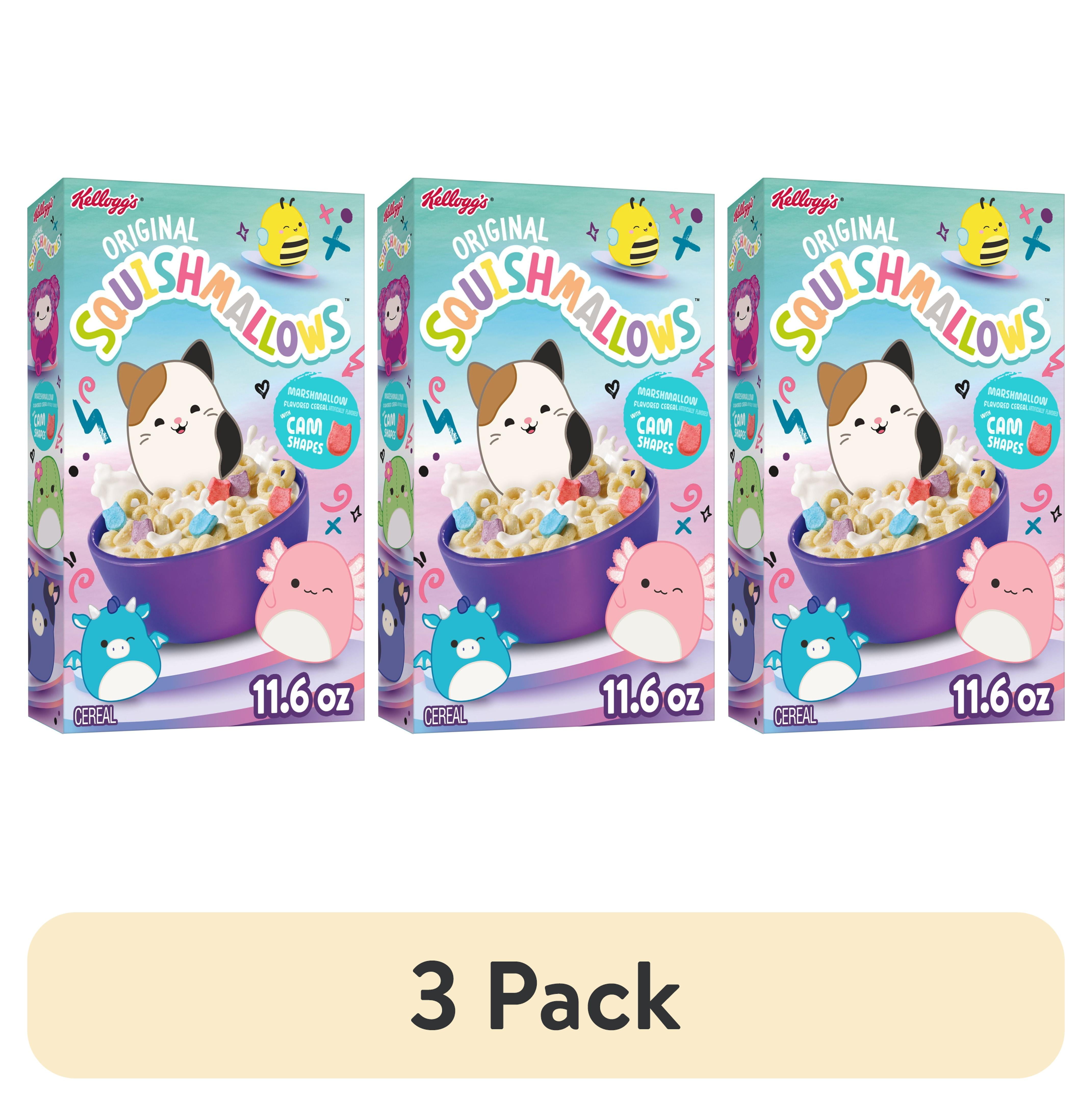 (3 pack) Kellogg's Squishmallows Breakfast Cereal, Kids Cereal, Family ...
