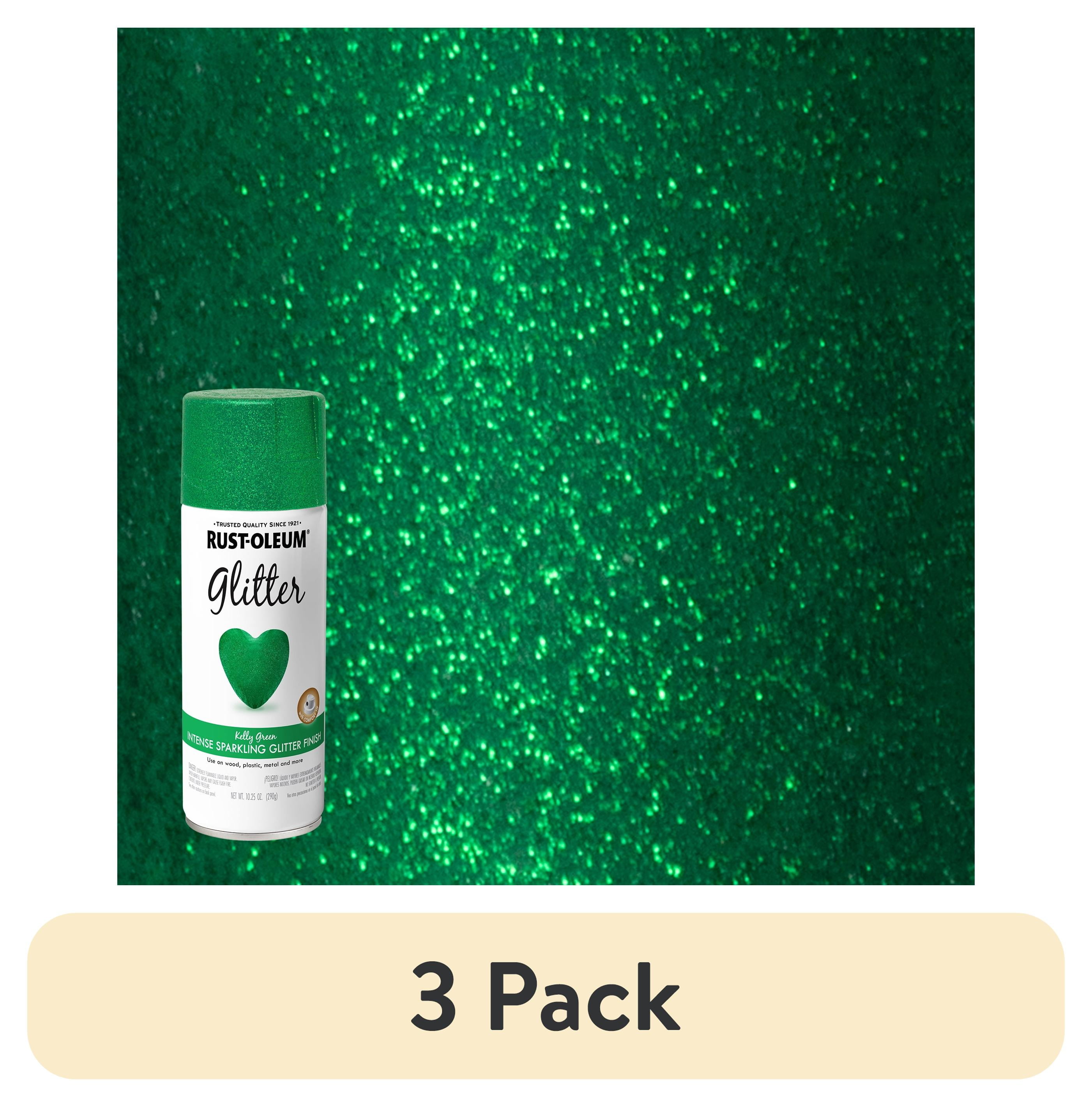 (3 pack) 6 Pack, Kelly Green, Rust-Oleum Specialty Glitter Spray Paint ...