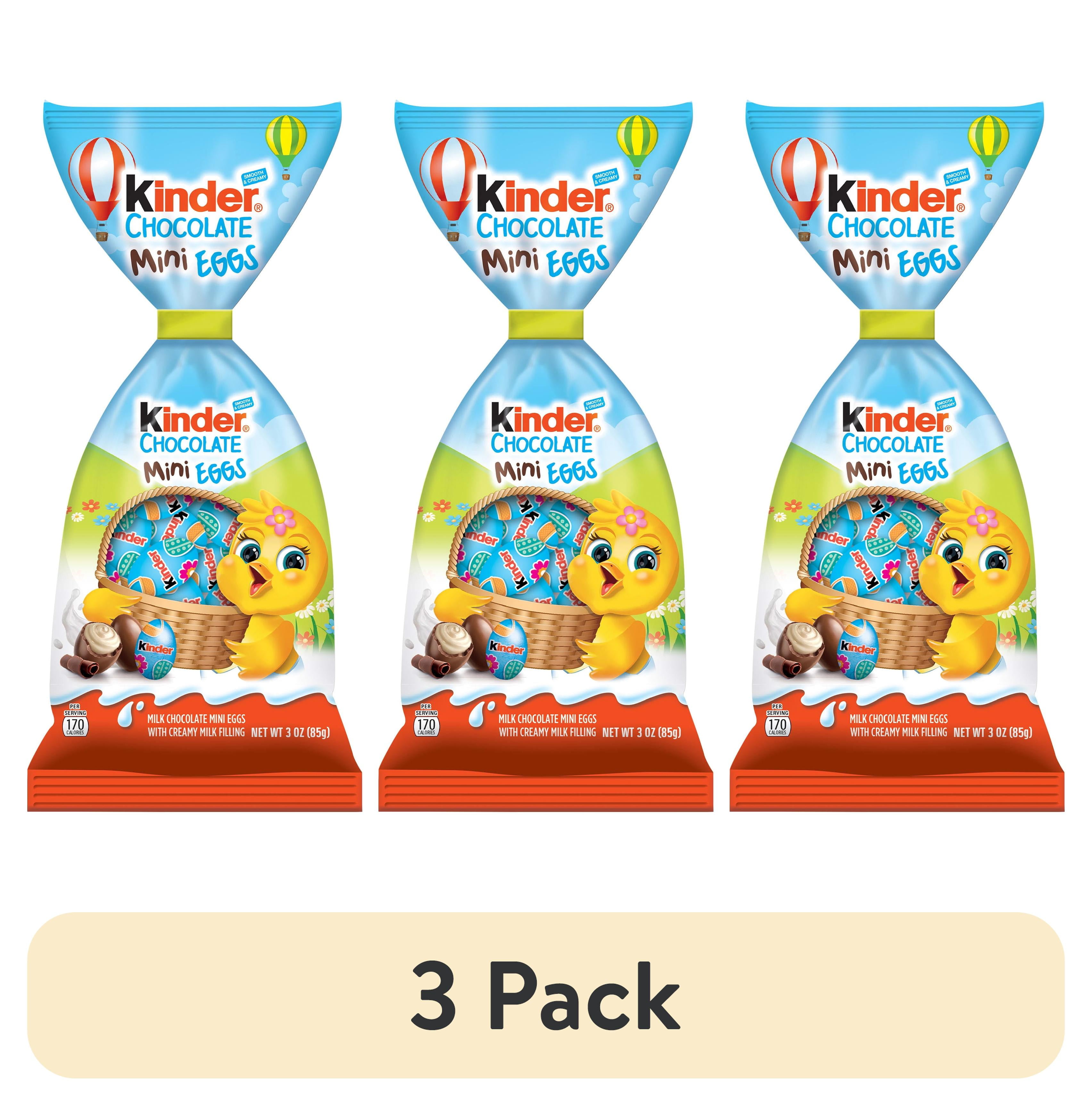 (3 pack) Kinder Easter Mini Eggs, Individually Wrapped Chocolate Candy ...