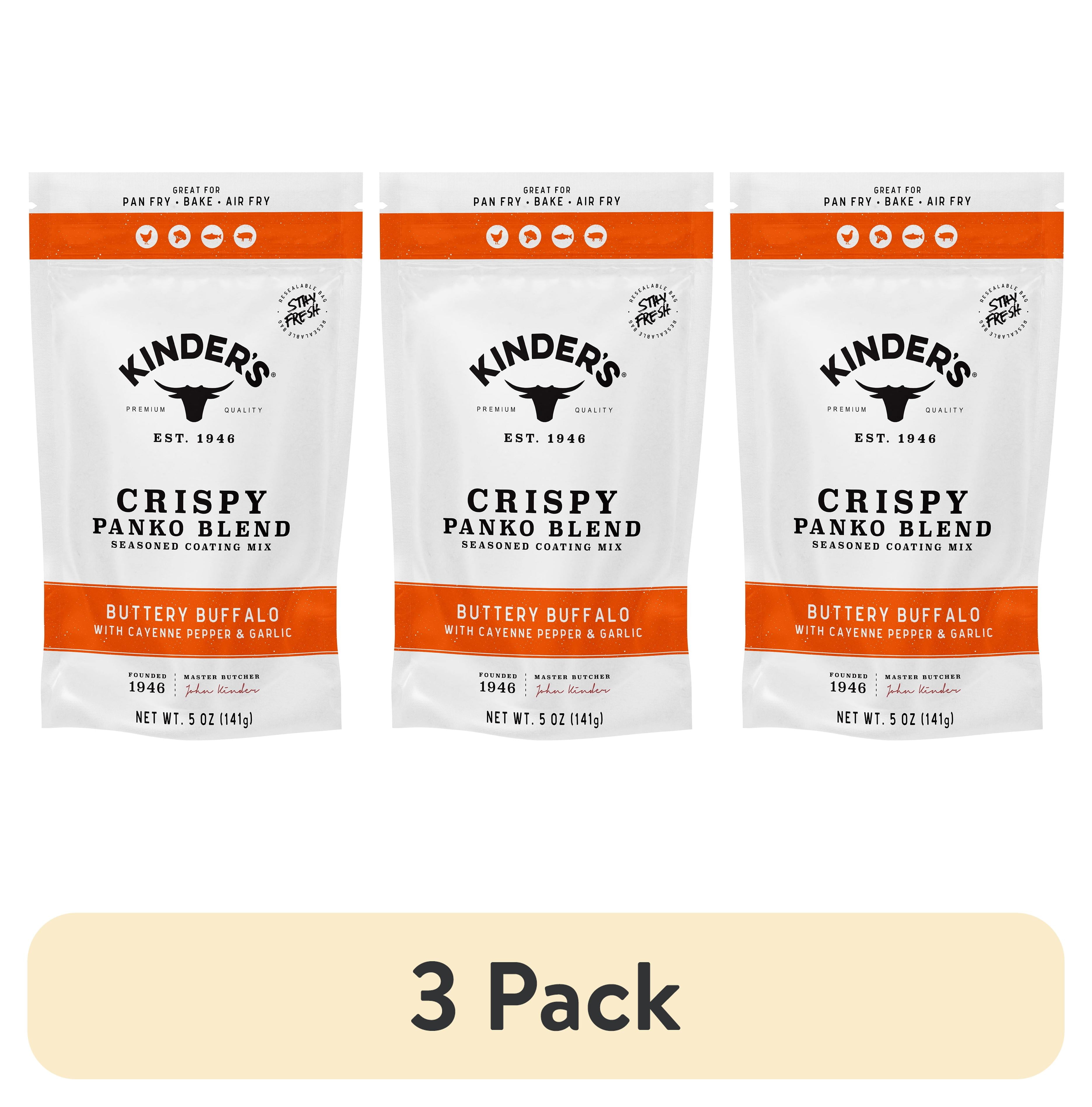 (3 pack) Kinder's Buttery Buffalo Seasoned Panko Bread Crumb Coating ...