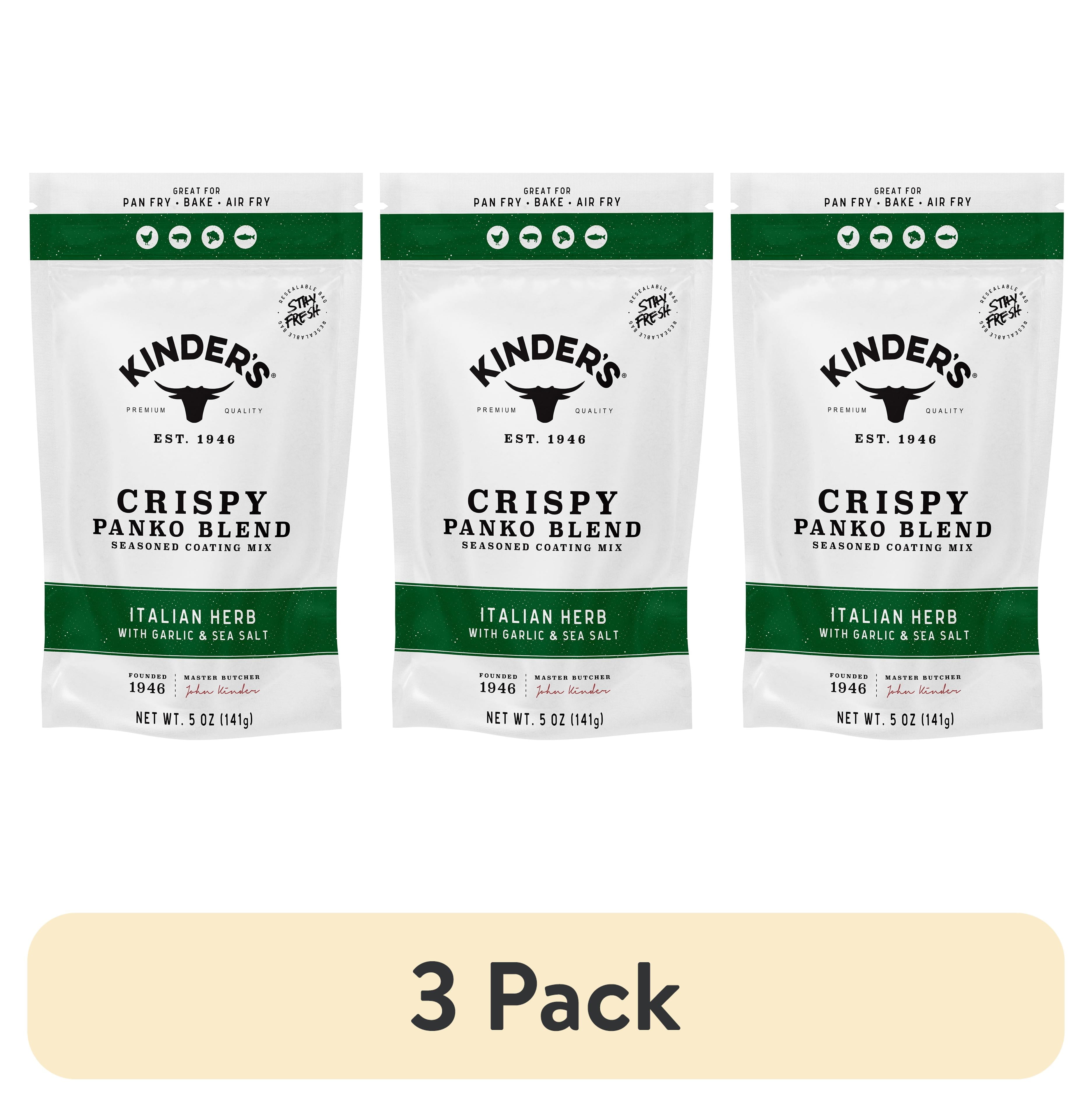 (3 pack) Kinder's Italian Herb Seasoned Panko Bread Crumb Coating Mix ...