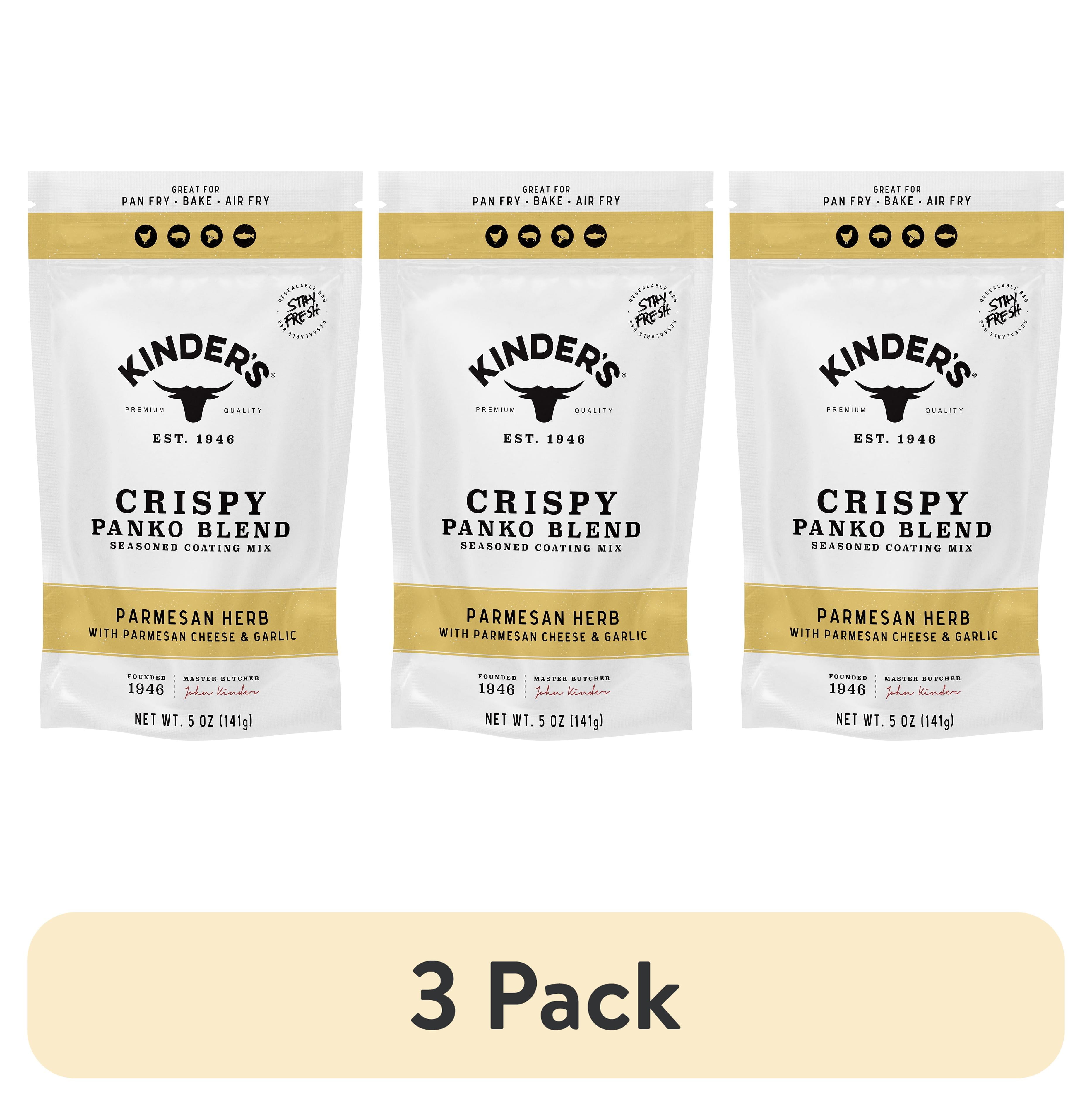 (3 pack) Kinder's Parmesan Herb Seasoned Panko Bread Crumb Coating Mix ...