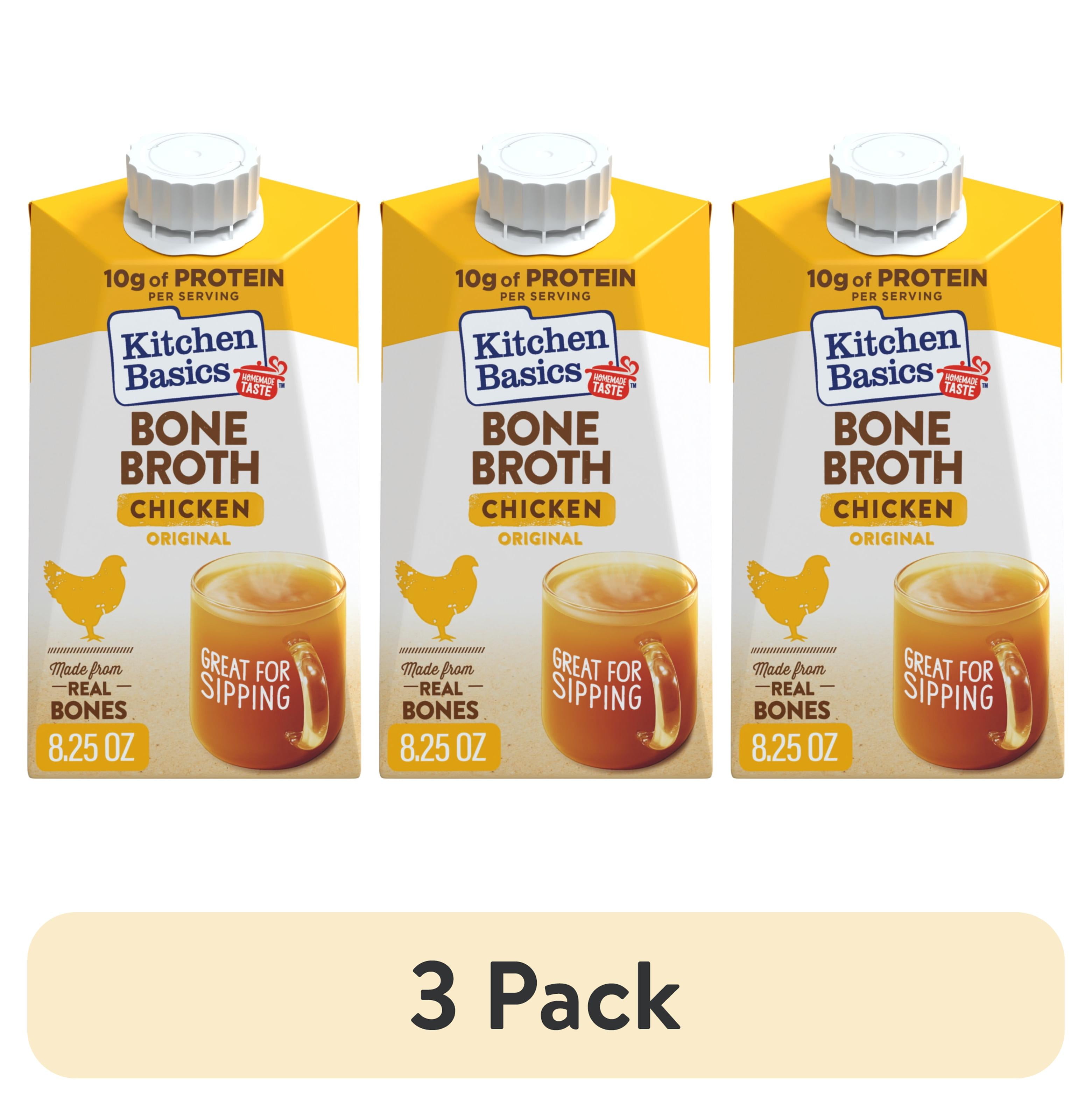 (3 pack) Kitchen Basics Chicken Bone Broth, 8.25 oz Carton - Walmart.com