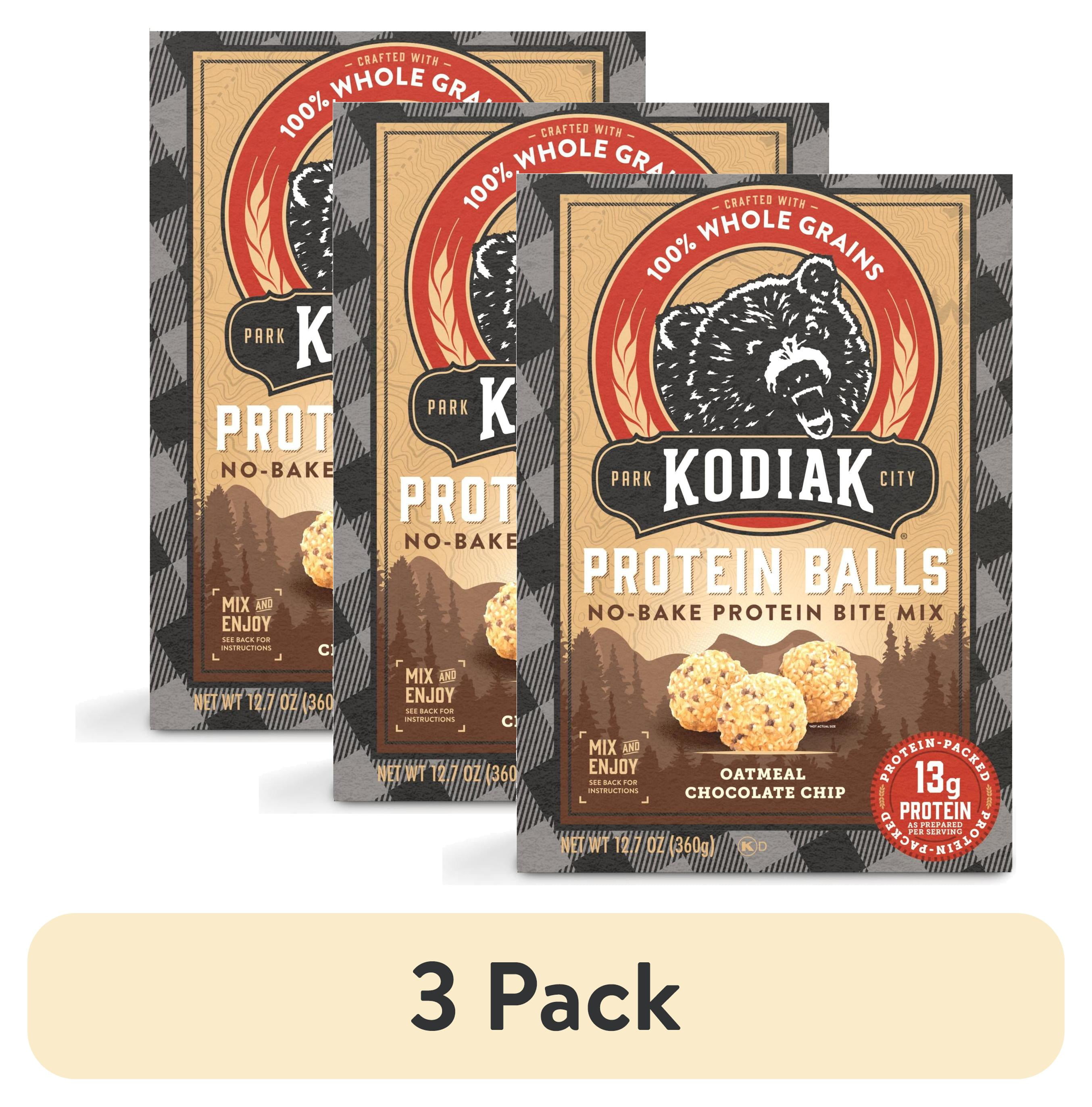 (3 pack) Kodiak Protein-Packed Oatmeal Chocolate Chip No-Bake Protein ...