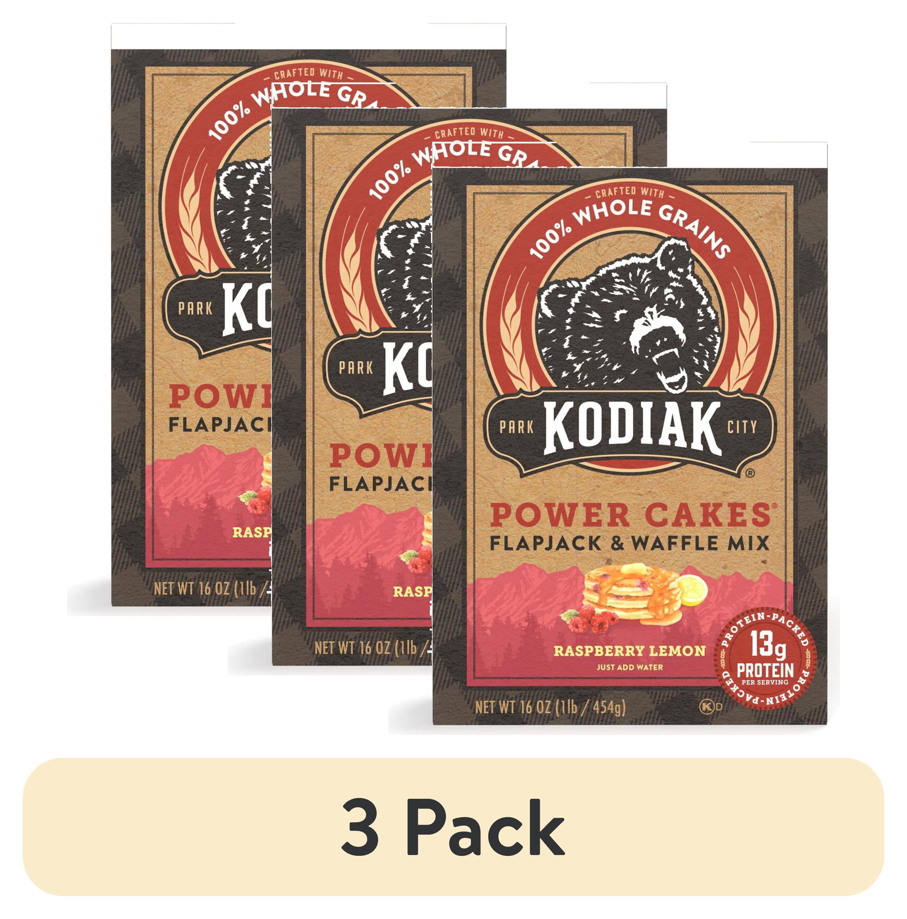 (3 pack) Kodiak Protein-Packed Power Cakes Raspberry Lemon Pancake and ...