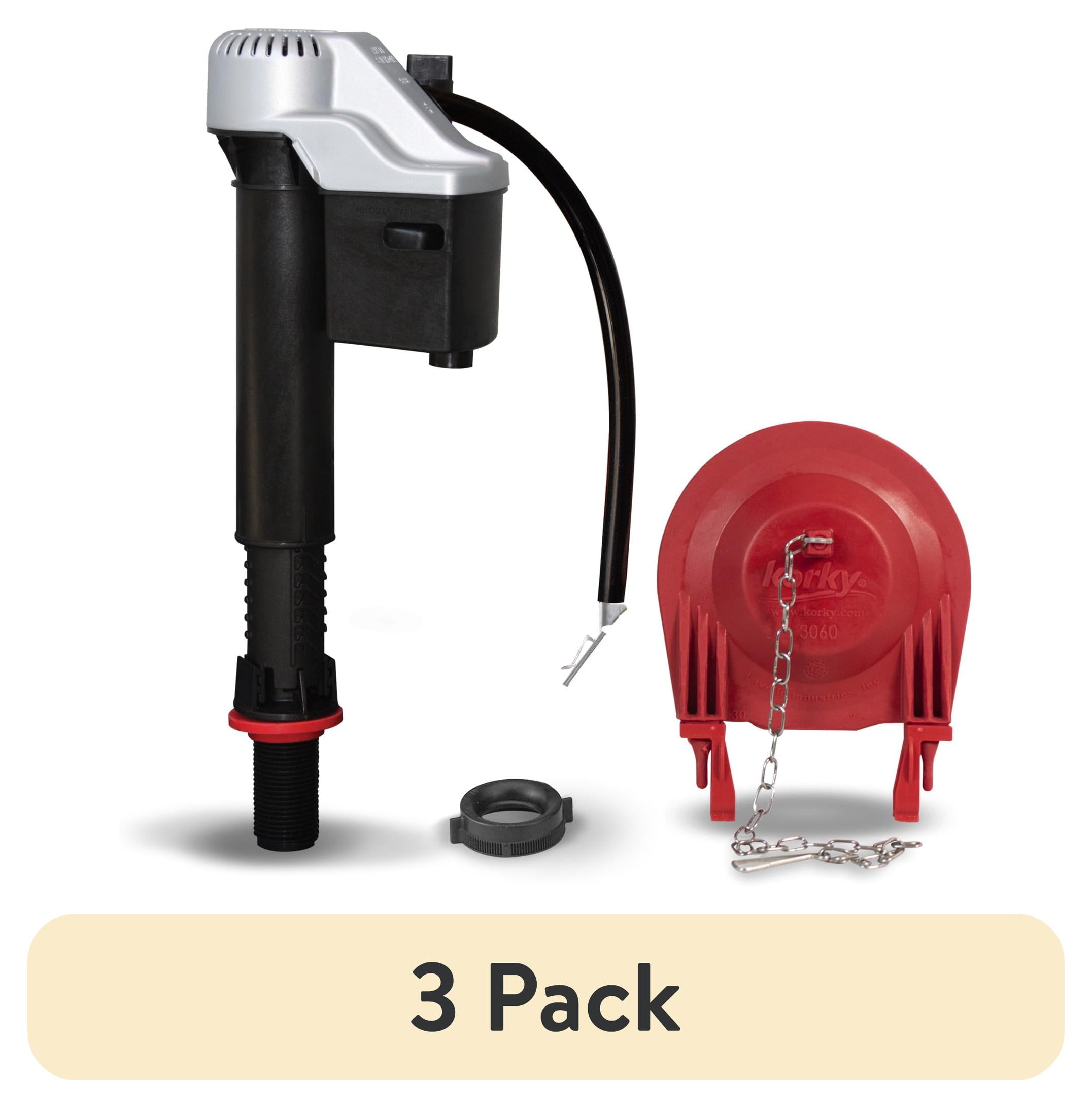(3 pack) Korky QuietFILL® Platinum Toilet Fill Valve & Large 3" Toilet ...