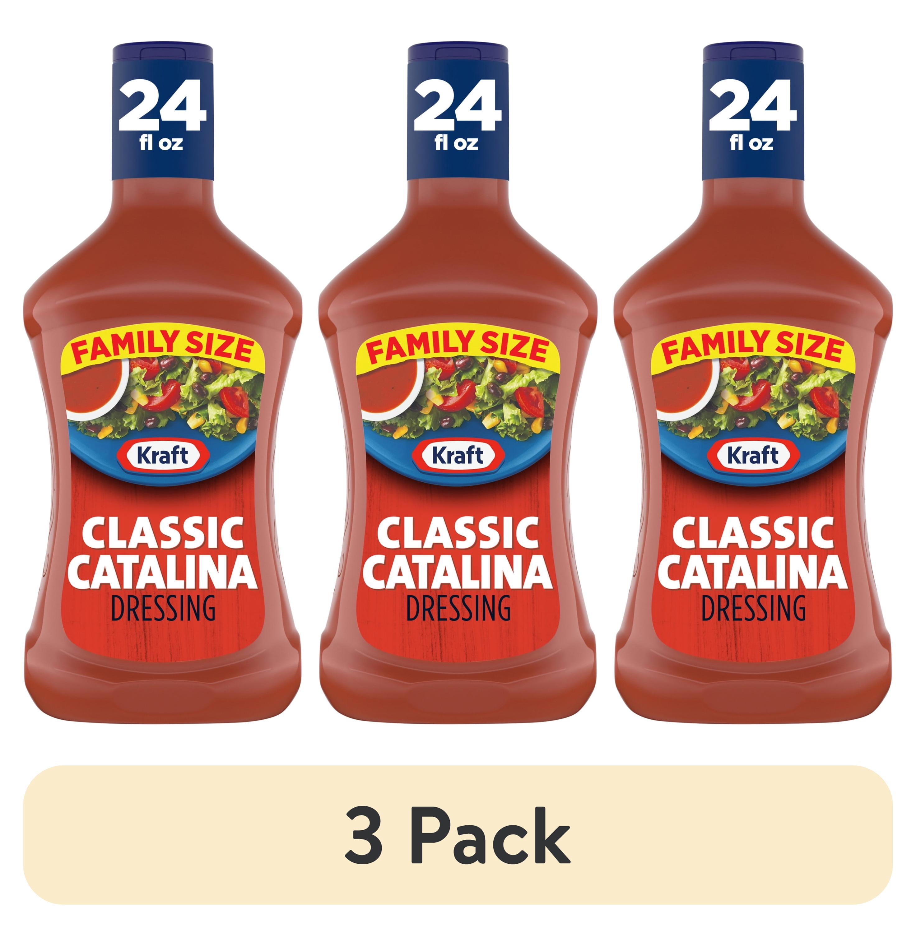 (3 pack) Kraft Classic Catalina Dressing Family Size, 24 fl oz Bottle ...