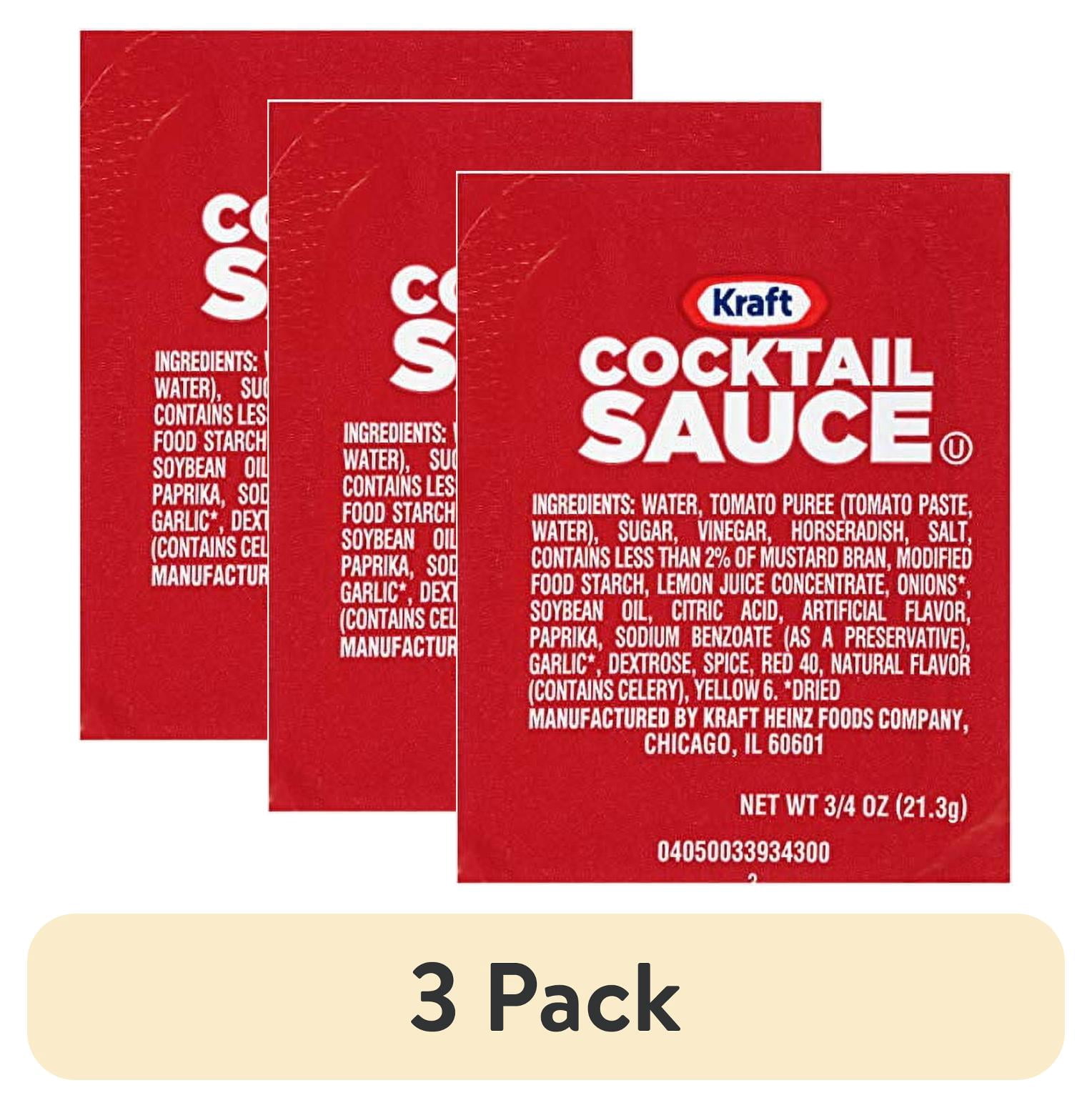 (3 pack) Kraft Cocktail Sauce Single Serve Packet (0.75 oz Packet, Pack ...