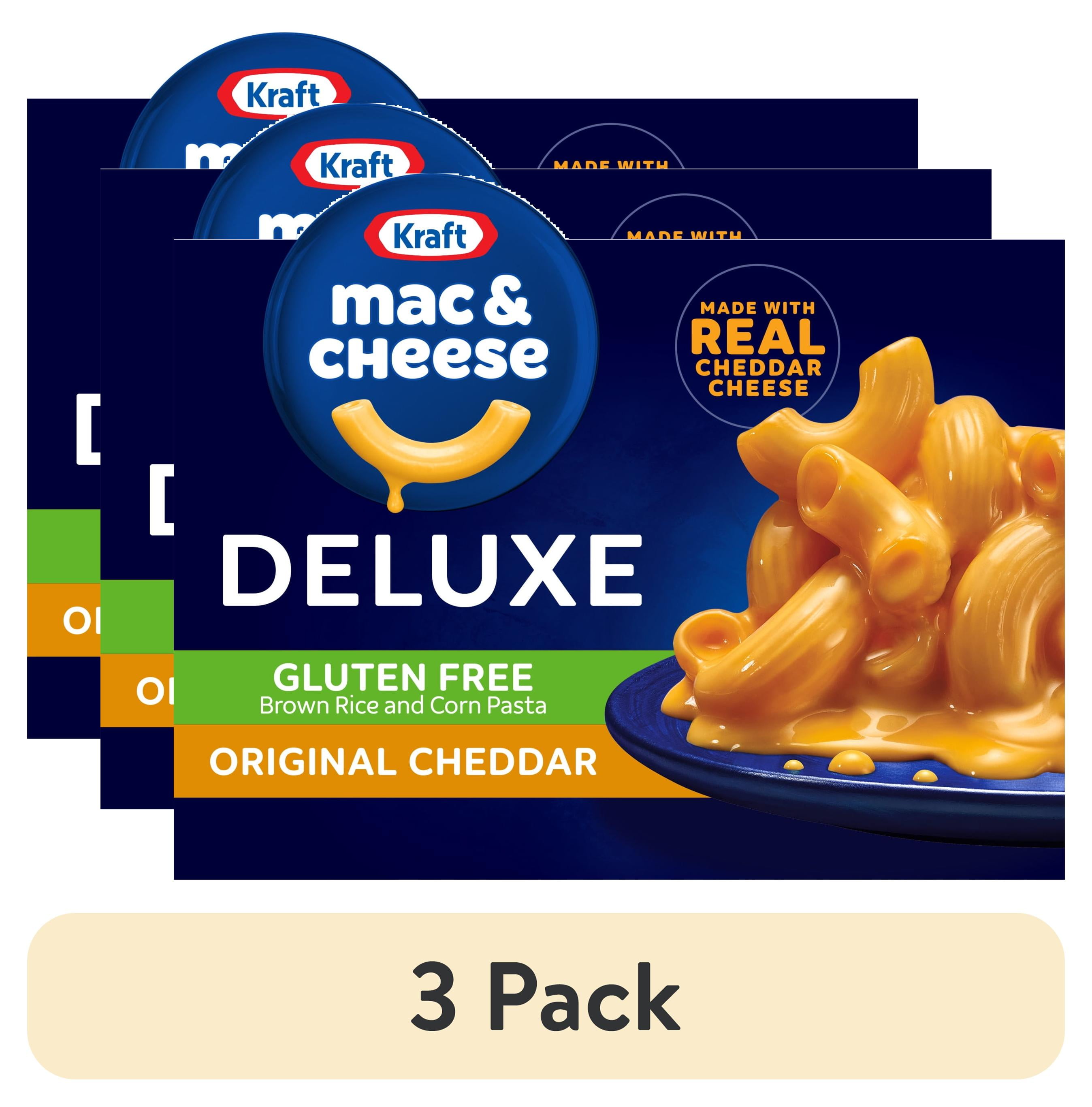 (3 pack) Kraft Deluxe Gluten Free Mac and Cheese, Brown Rice and Corn ...