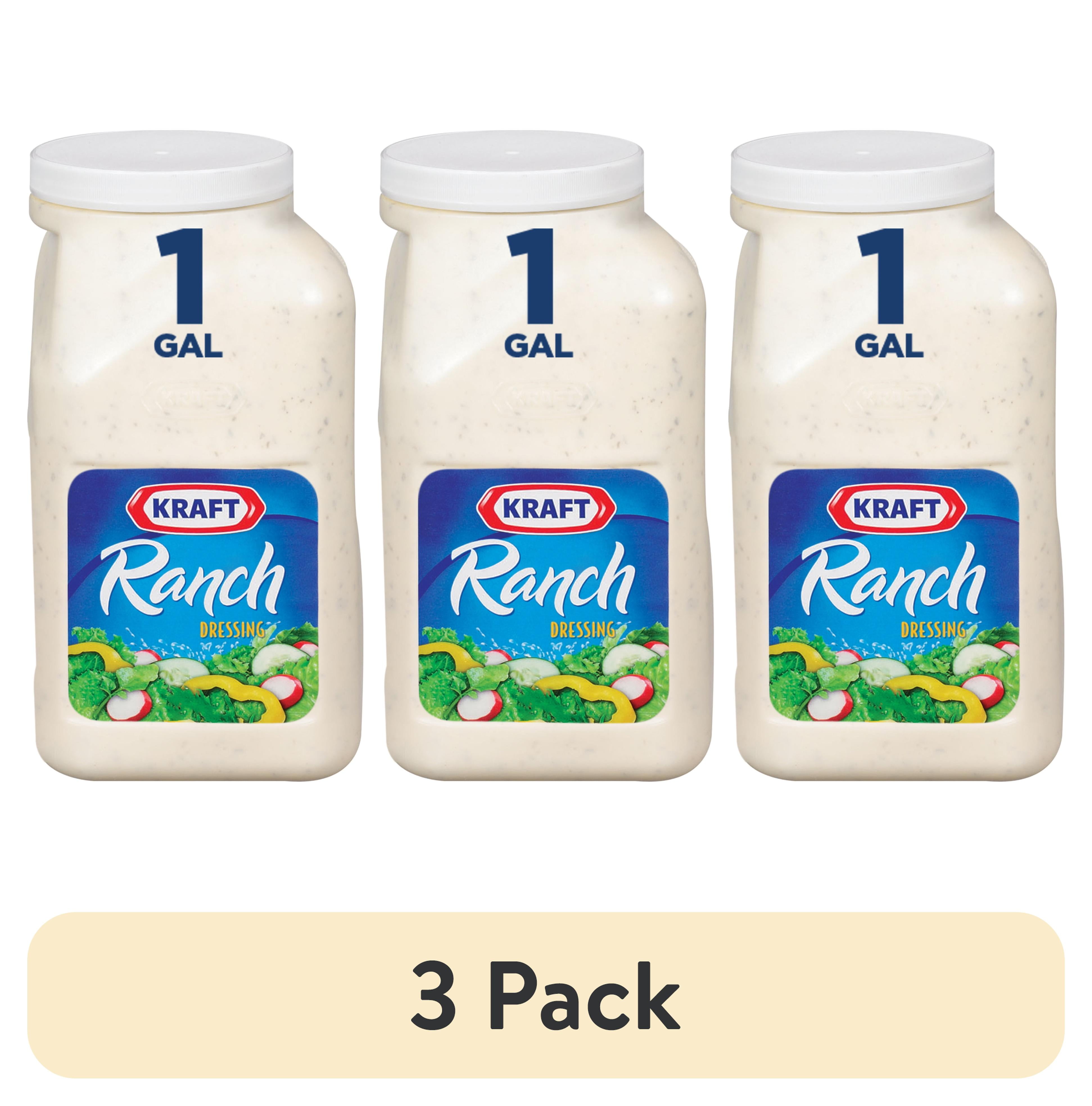 (3 pack) Kraft Ranch Dressing, 1 gal Jug - Walmart.com