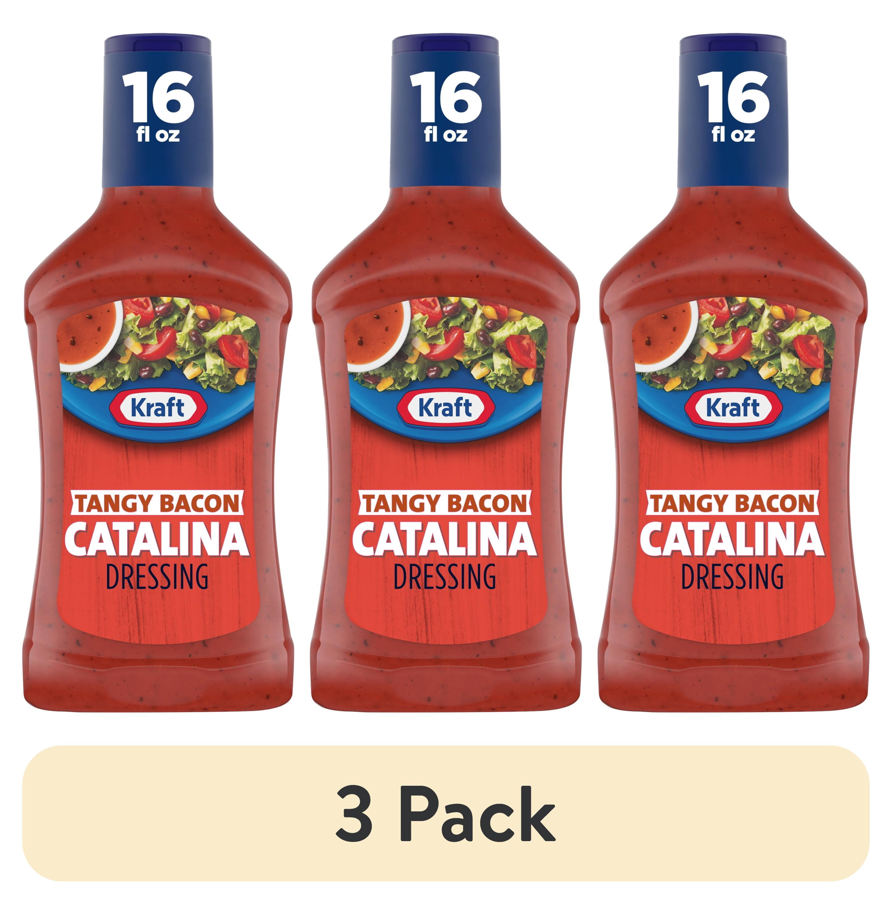 (3 pack) Kraft Tangy Bacon Catalina Dressing, 16 fl oz Bottle - Walmart.com