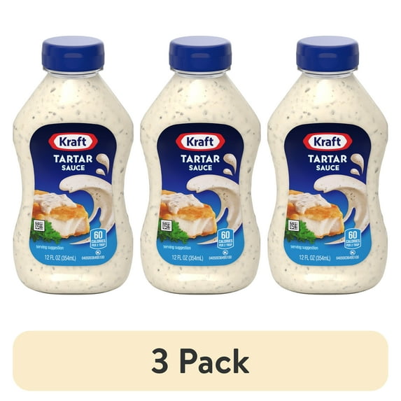 (3 pack) Kraft Tartar Sauce, 12 fl oz Bottle - Walmart.com