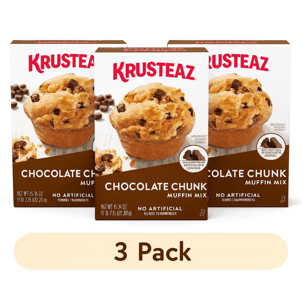 (3 pack) Krusteaz Chocolate Chunk Muffin Mix, Chocolate Chunk Muffins ...