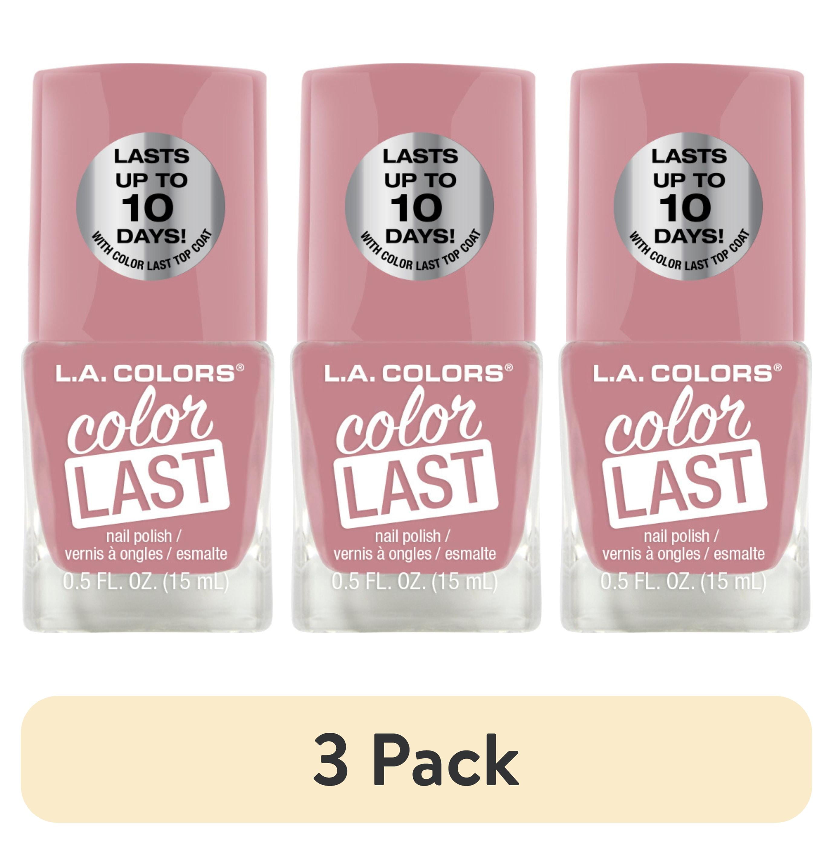 (3 pack) L.A. COLORS Color Last Nail Polish, Friendship, 0.5 fl oz ...