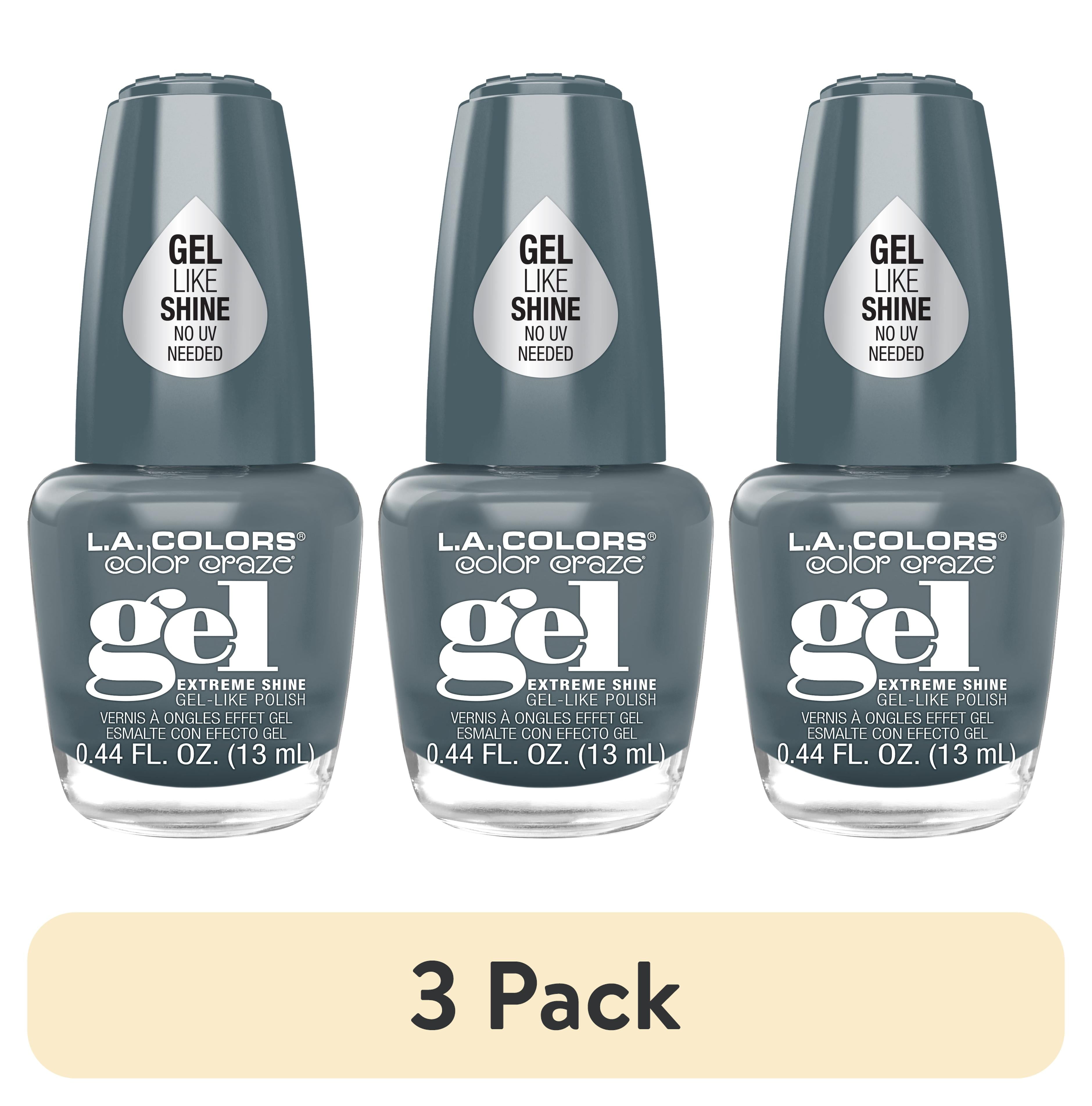 (3 pack) L.A. COLORS Gel-Like Nail Polish, Blue Moon, 0.44 fl oz ...