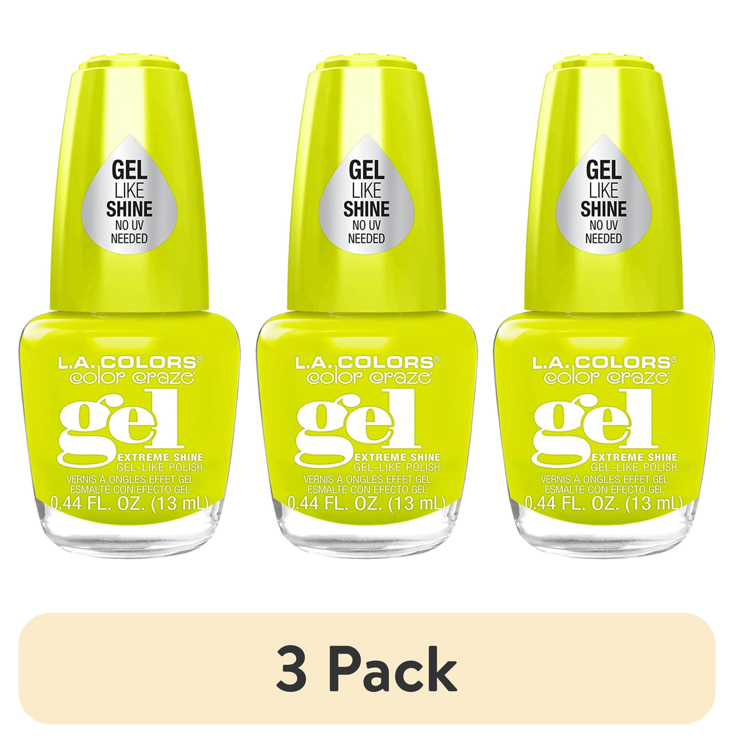 (3 pack) L.A. COLORS Gel-like Nail Polish, Day Glow, 0.44 fl oz ...