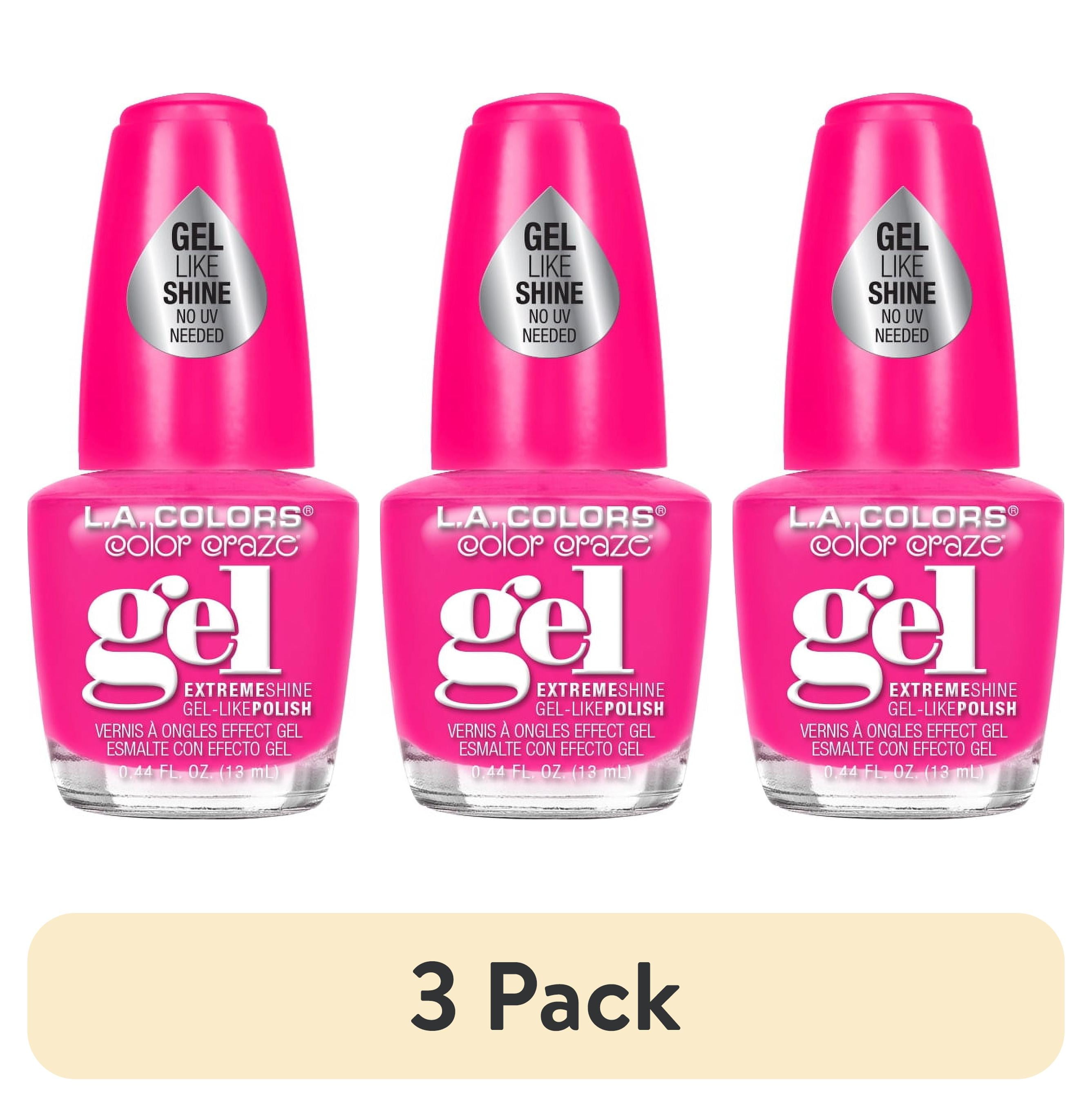 (3 pack) L.A. COLORS Gel-like Nail Polish, Flashy, 0.44 fl oz - Walmart.com