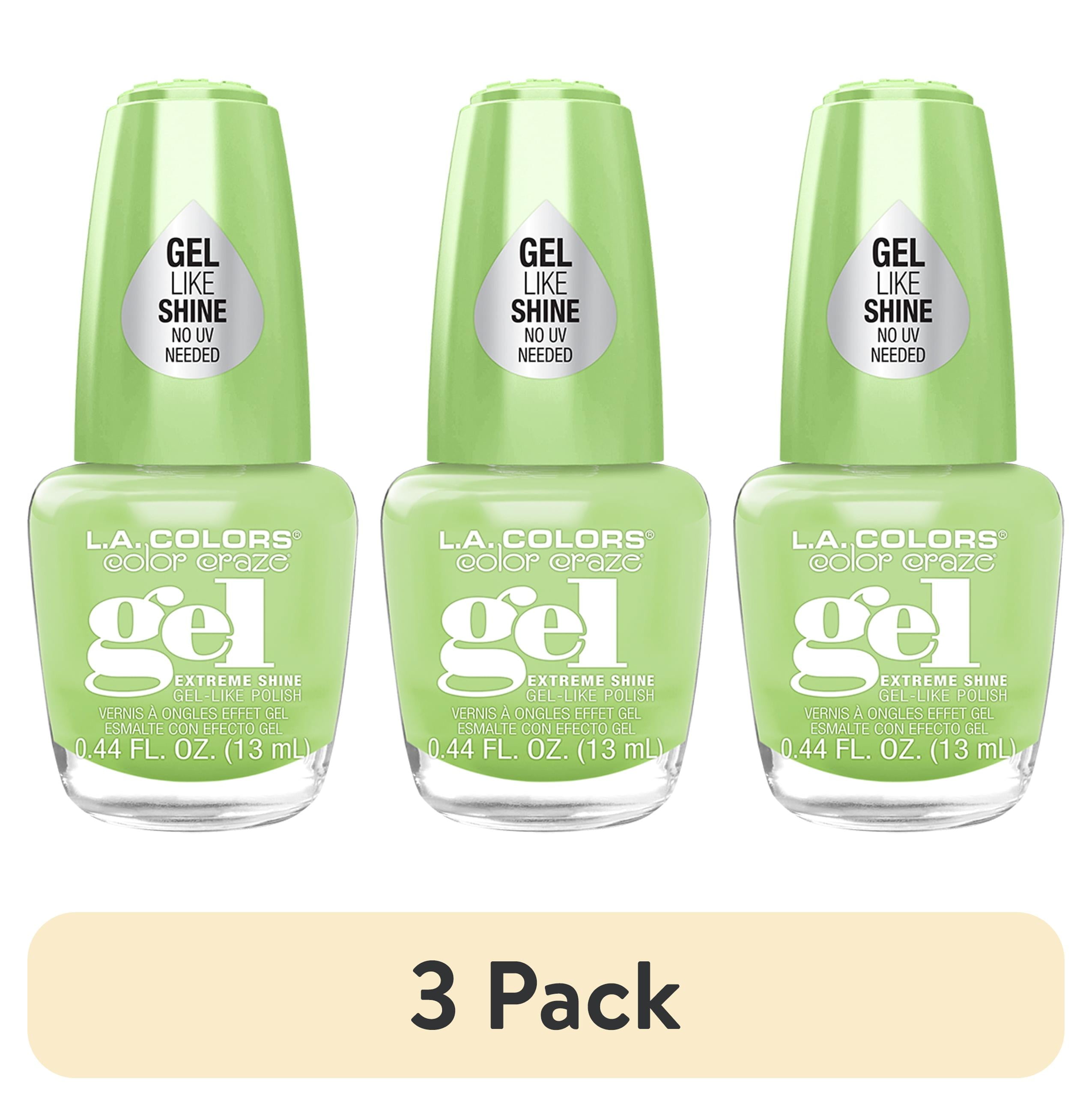 (3 pack) L.A. COLORS Gel-like Nail Polish, Lucky, 0.44 fl oz - Walmart.com