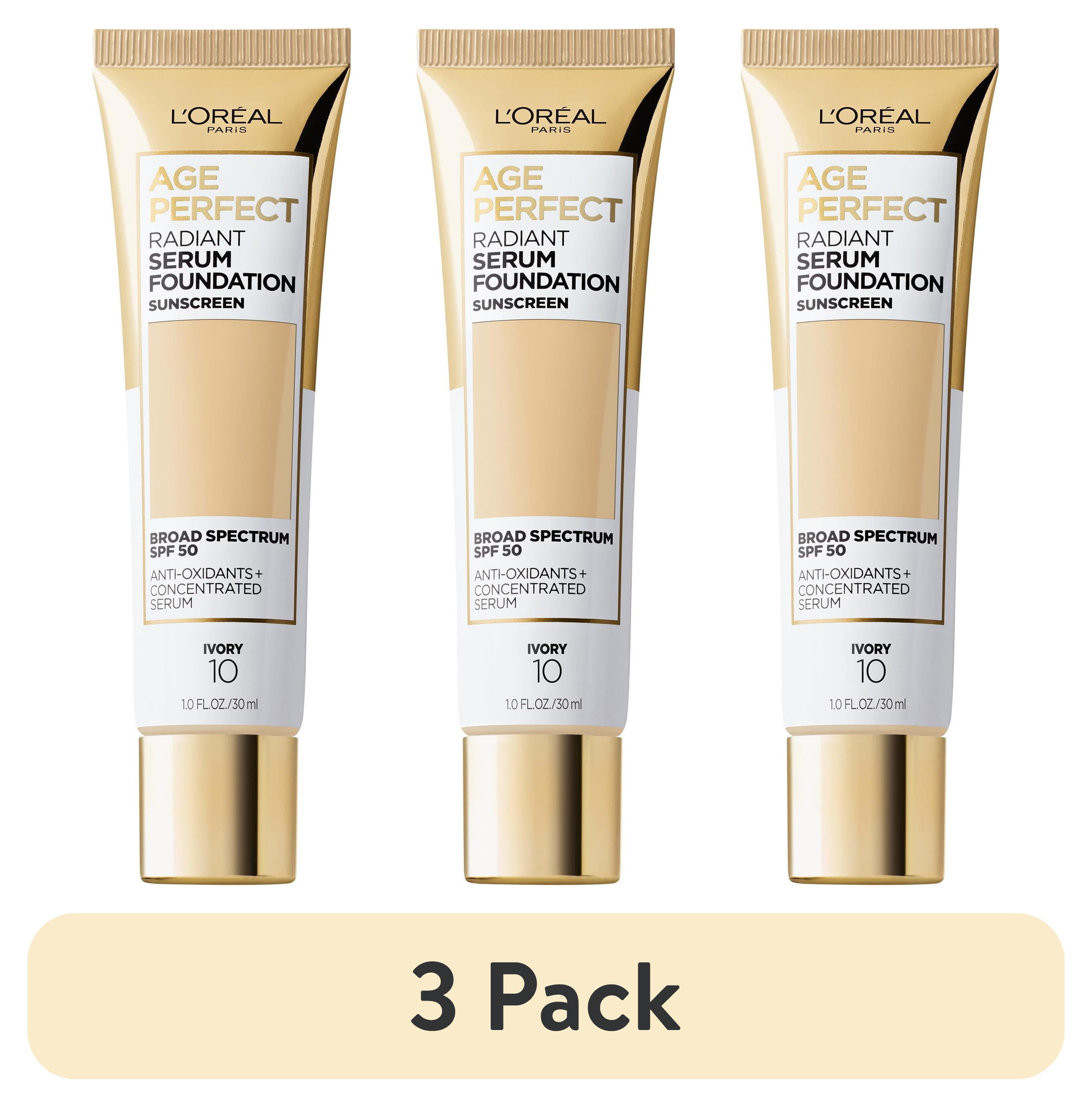(3 pack) L'Oreal Paris Age Perfect Radiant Serum Foundation Makeup, 10 ...