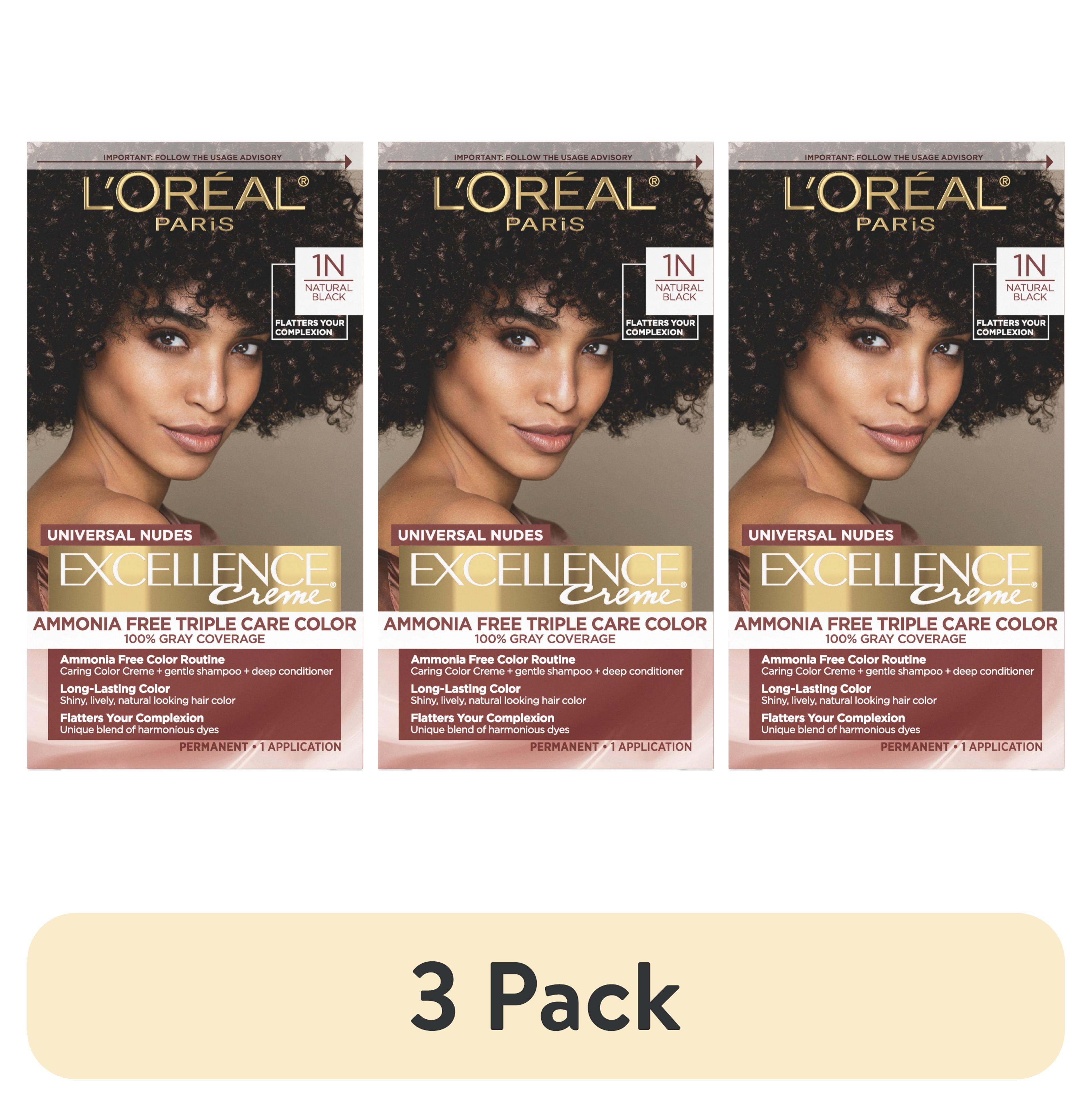 (3 pack) L'Oreal Paris Excellence Universal Nudes Permanent Hair Color ...
