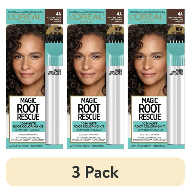 (3 pack) L'Oreal Paris Magic Root Rescue 10 Minute Hair Coloring Kit ...