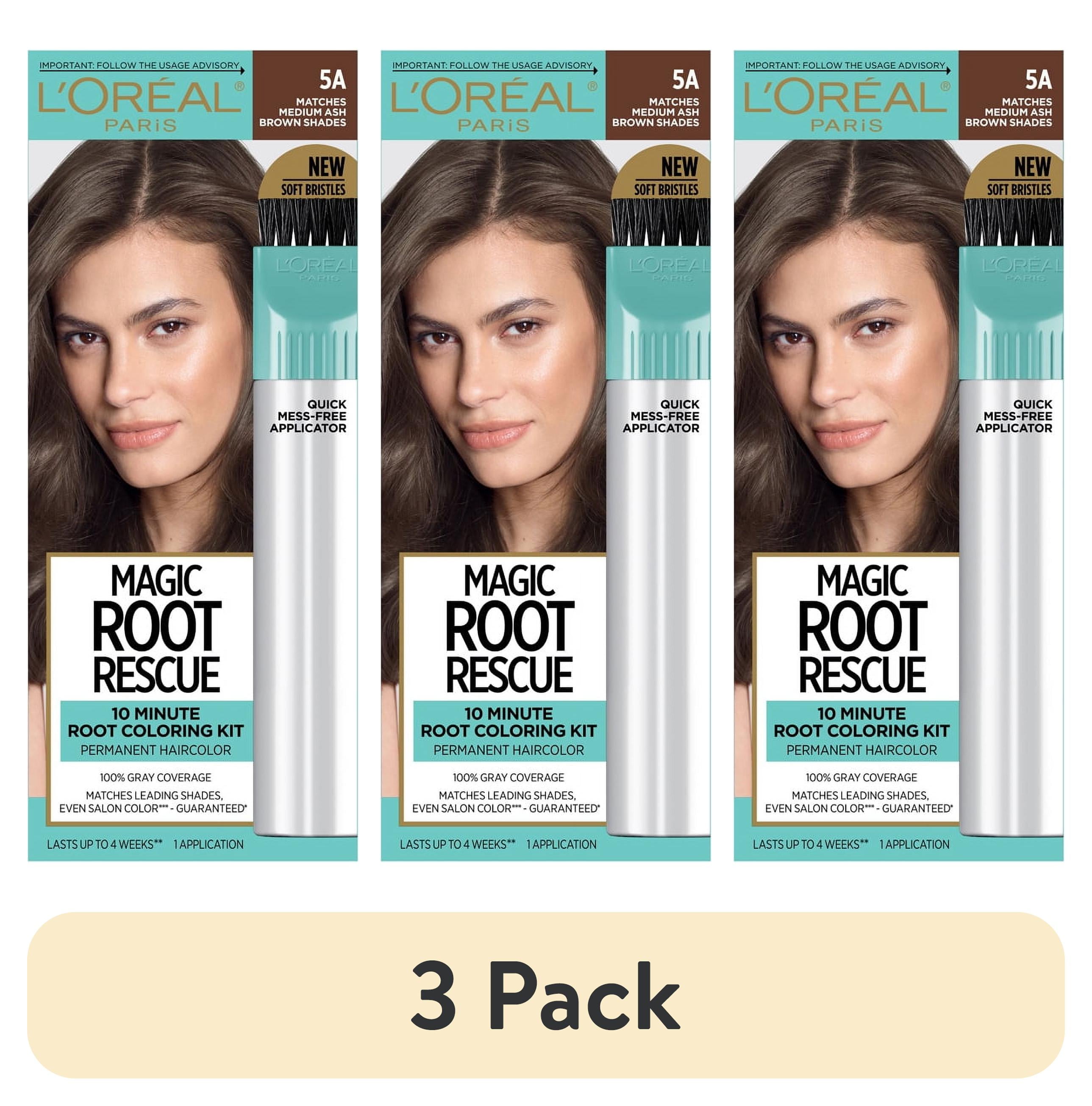 (3 pack) L'Oreal Paris Magic Root Rescue Permanent Hair Color, 5A Medium Ash Brown - Walmart.com