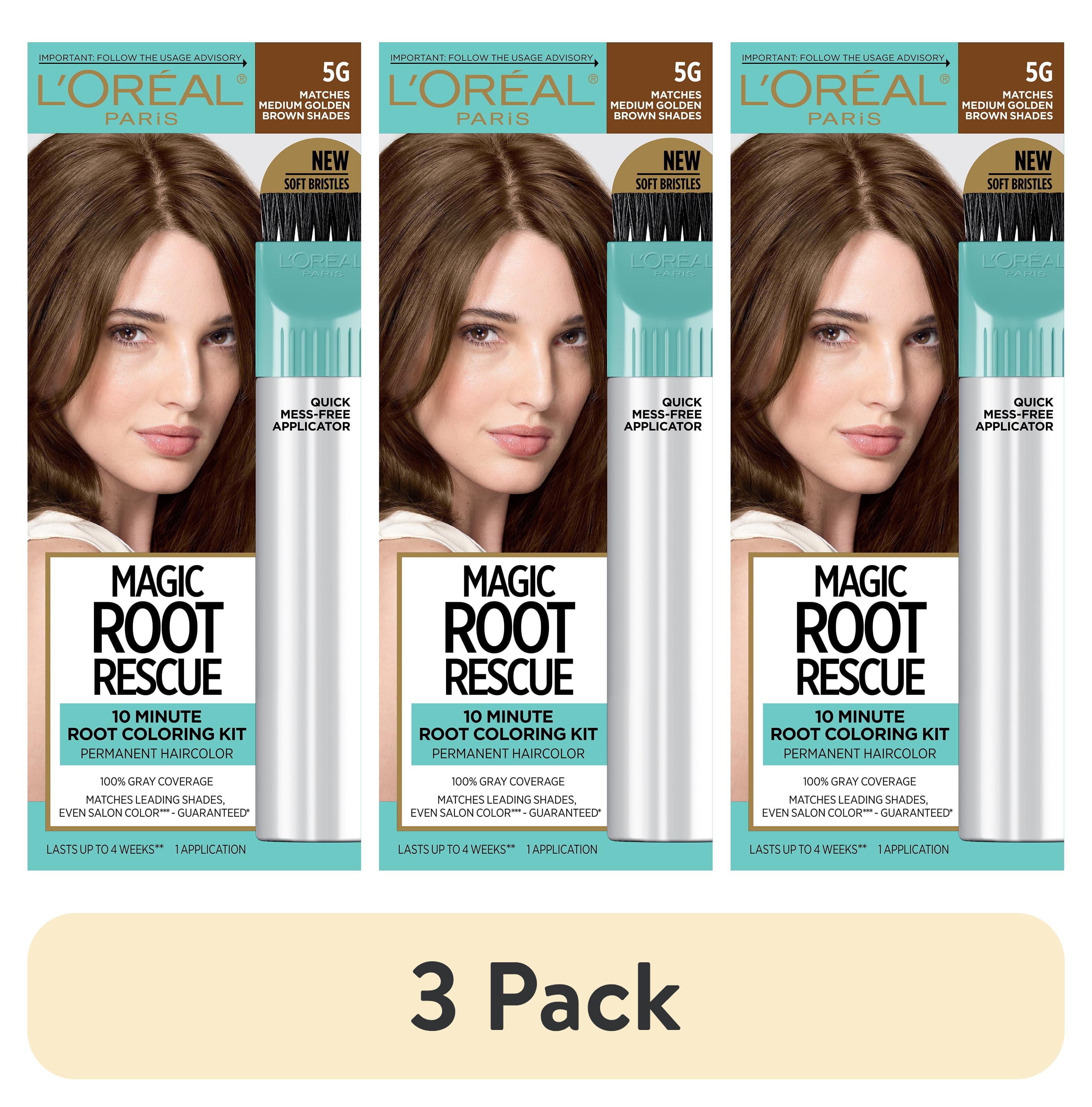 (3 pack) L'Oreal Paris Magic Root Rescue Permanent Hair Color, 5G ...