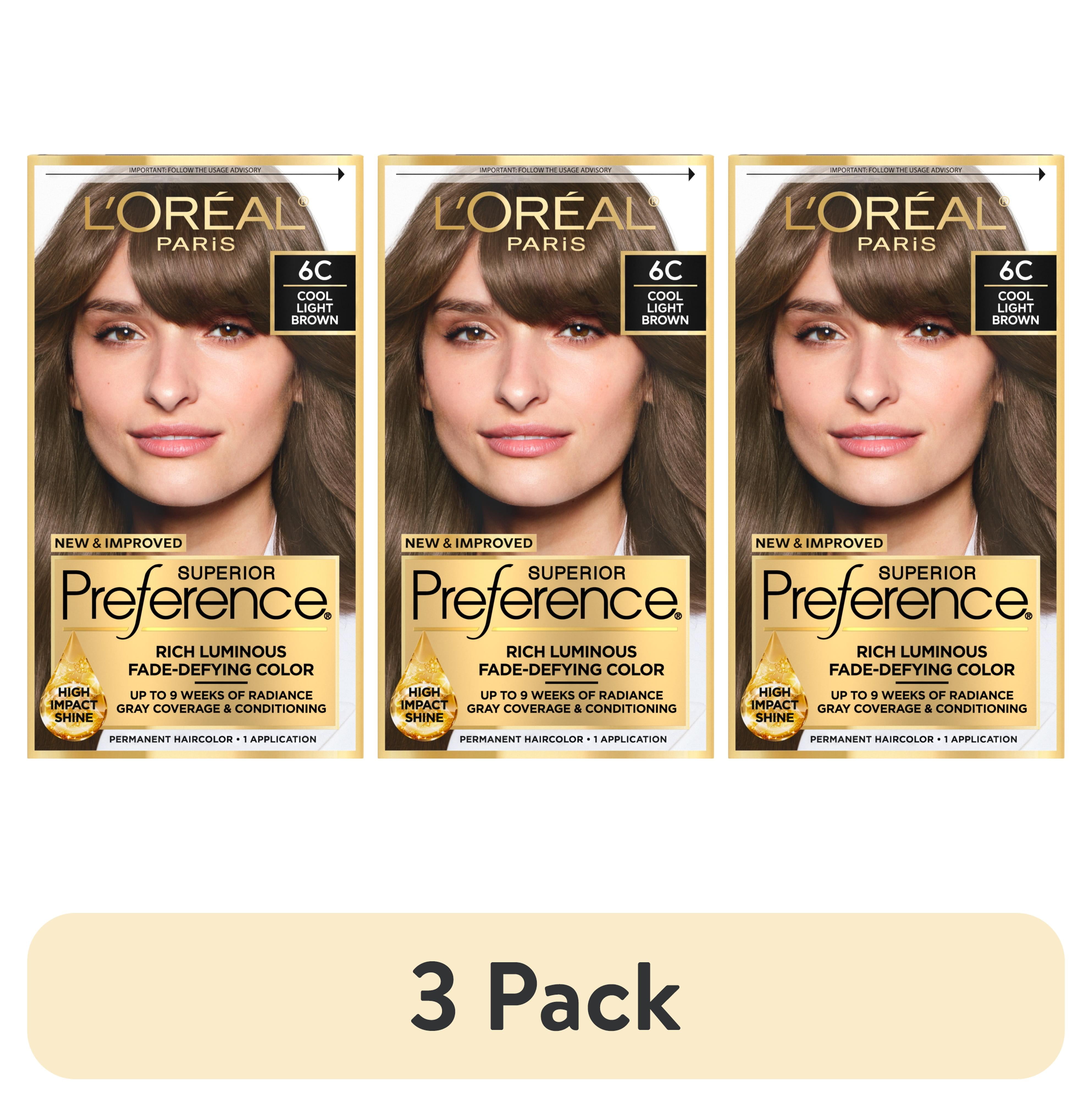 (3 pack) L'Oreal Paris Superior Preference Fade-Defying Permanent Hair ...