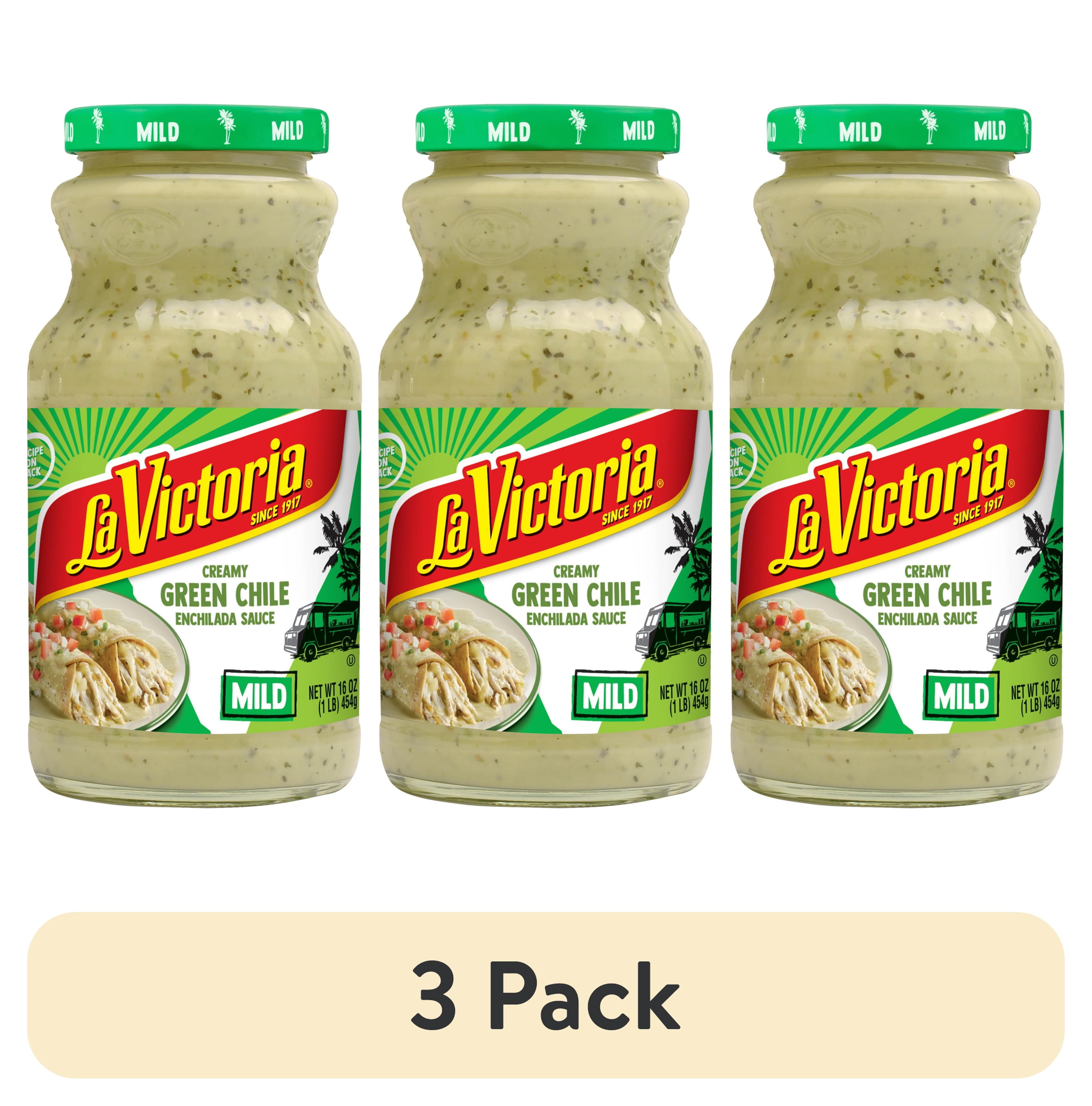 (3 pack) LA VICTORIA Creamy Green Chile Enchilada Sauce, Shelf-Stable ...