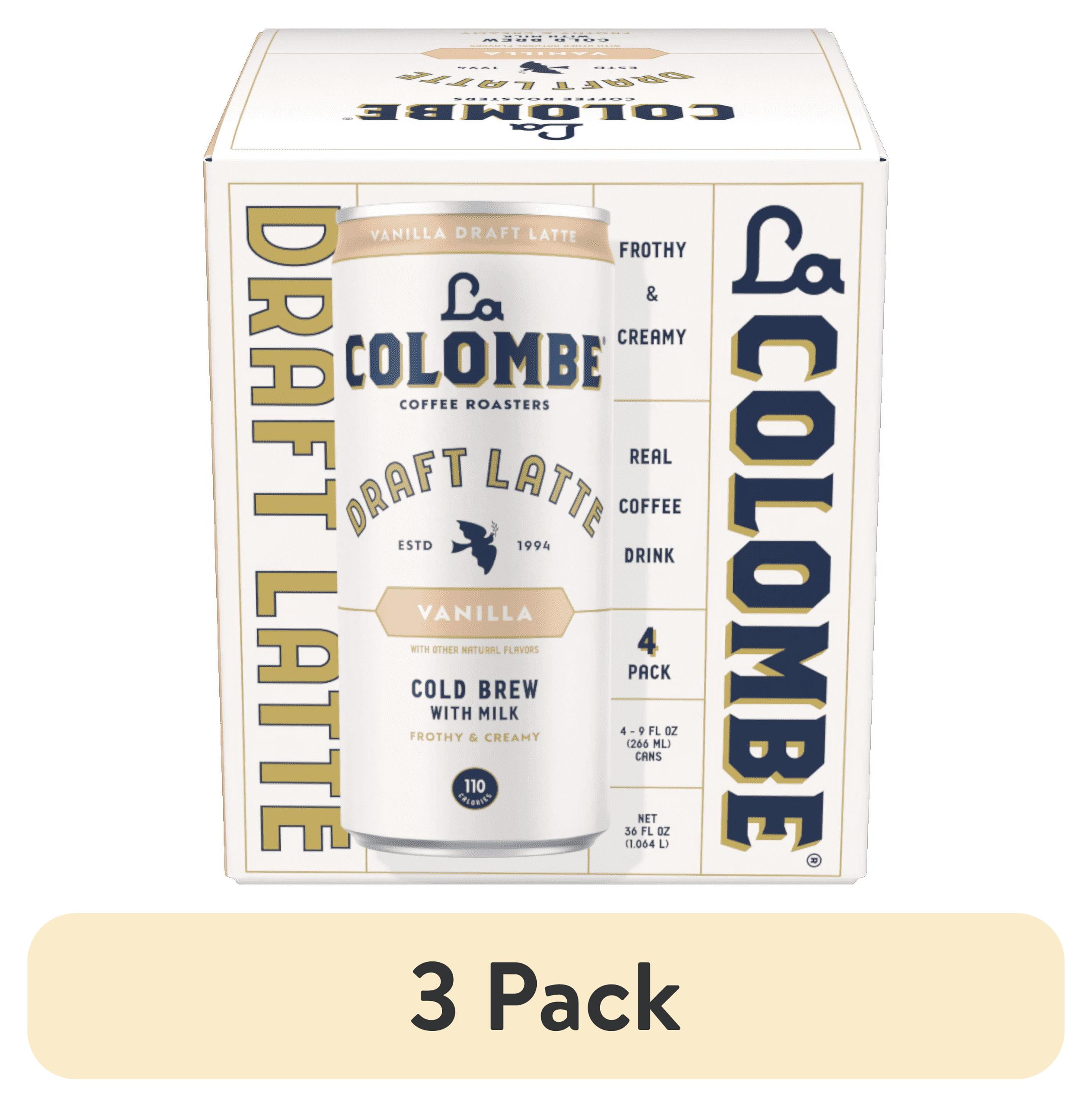 (3 pack) La Colombe Vanilla Draft Latte Cold Brew Coffee, 9 fl oz, 4 Pack Cans - Walmart.com