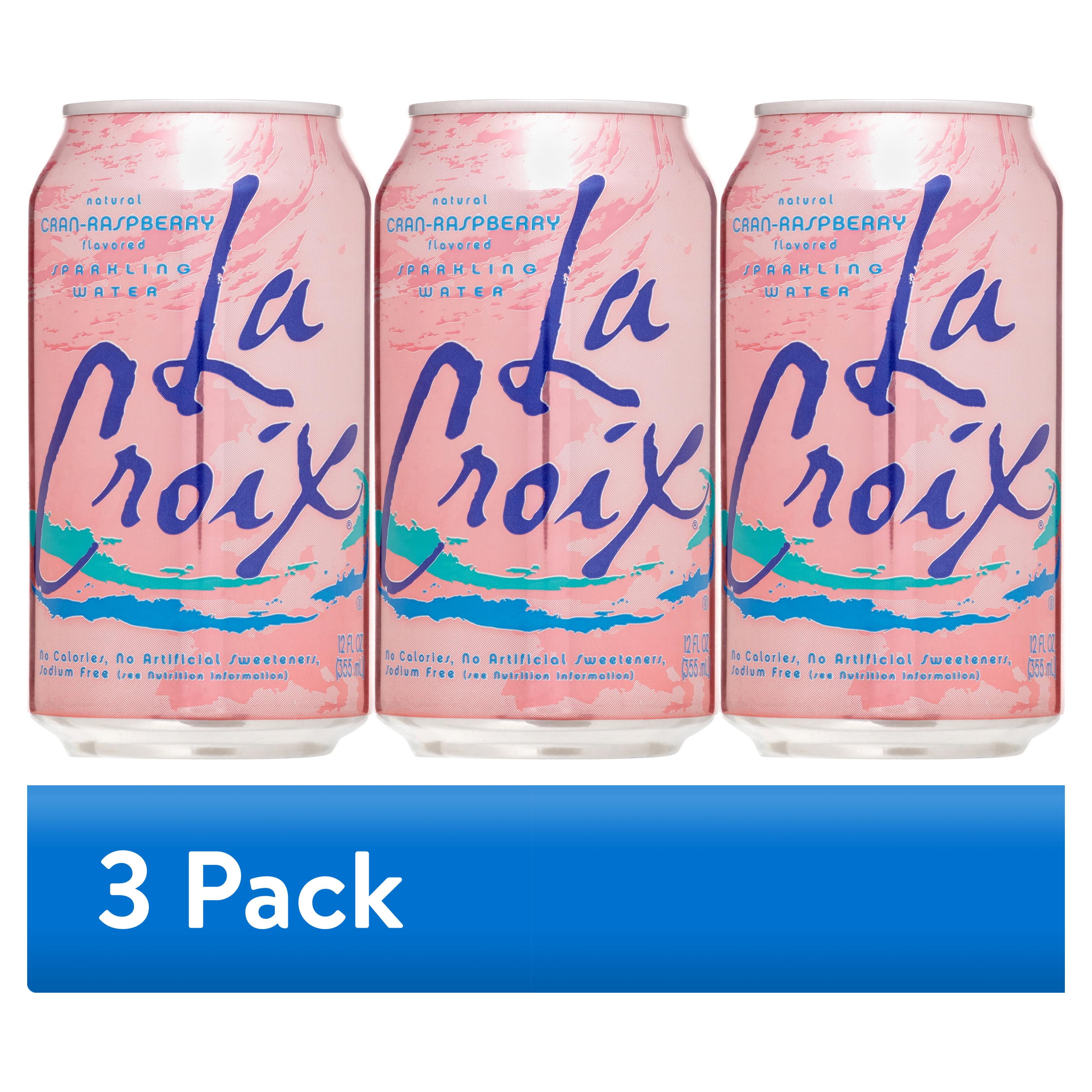 (3 pack) La Croix Natural Cran-Raspberry Flavored Sparkling Water, 12 fl oz, 8 pack - Walmart.com