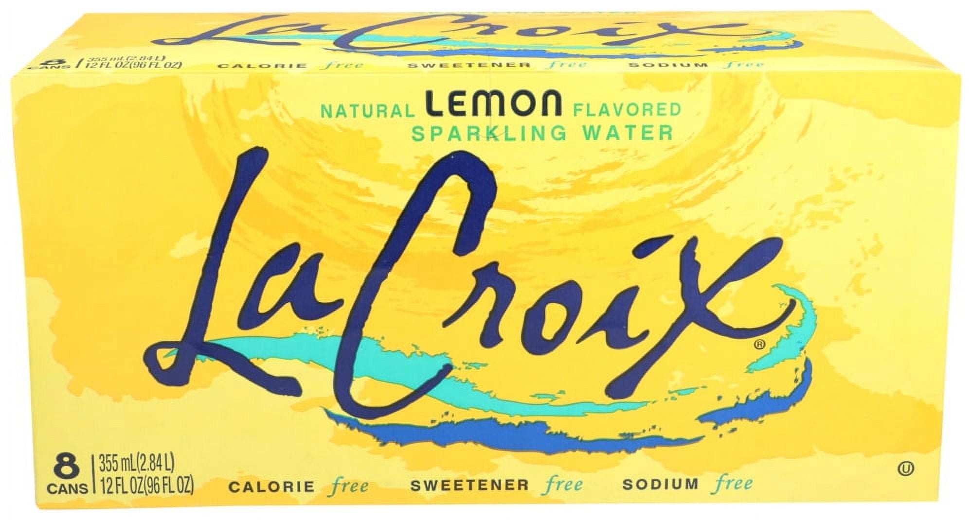 La Croix Lemon Flavored Sparkling Water, 12oz, 8 Count Fizzy Cans, 3 Boxes - Walmart.com