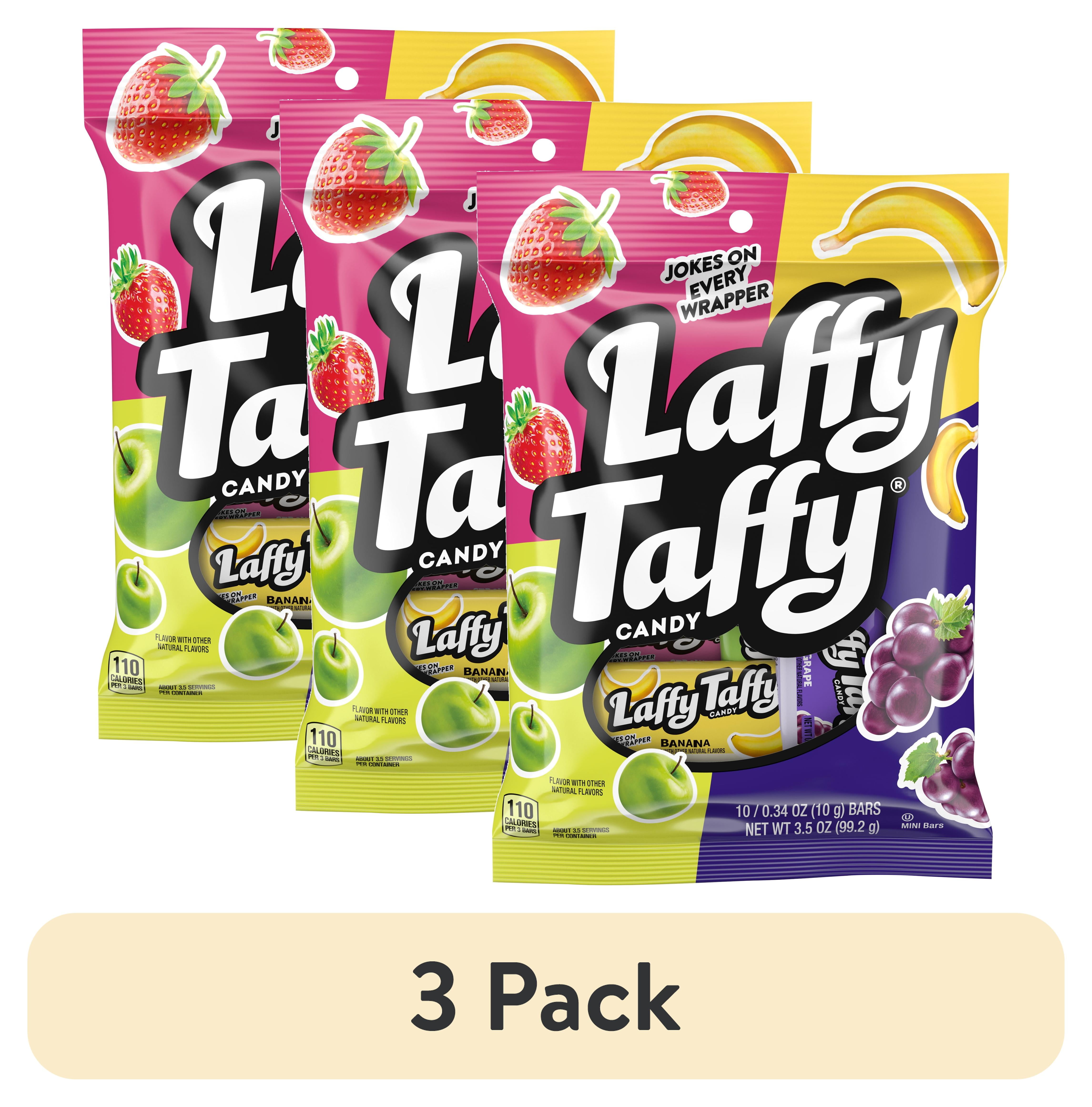(3 pack) Laffy Taffy Fruit Flavored Candy, Individually Wrapped ...