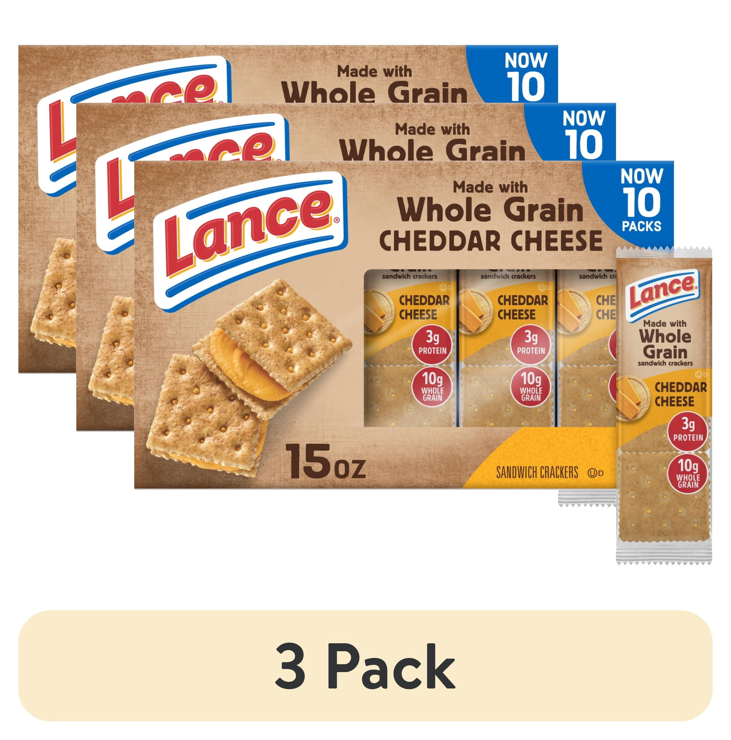 (3 pack) Lance Sandwich Crackers, Made with Whole Grain Crackers ...