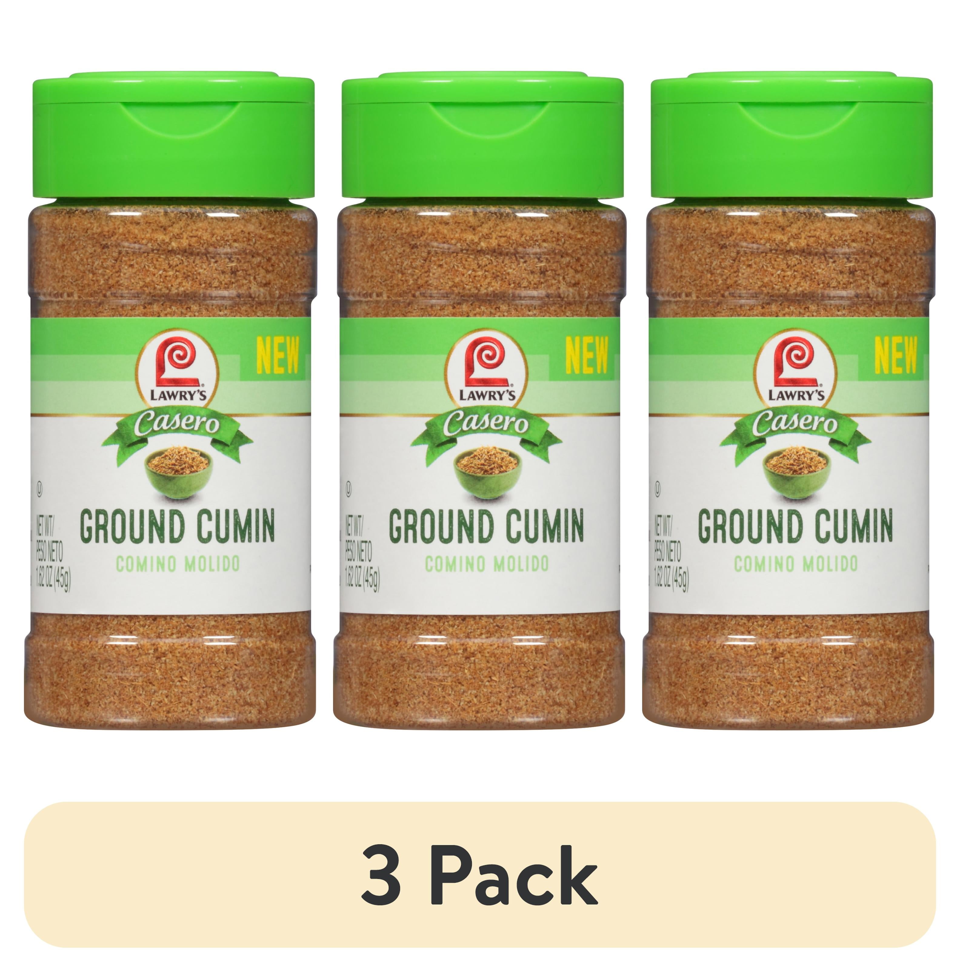(3 pack) Lawry's Casero No Artificial Flavors Kosher Ground Cumin, 1.62 oz Bottle - Walmart.com