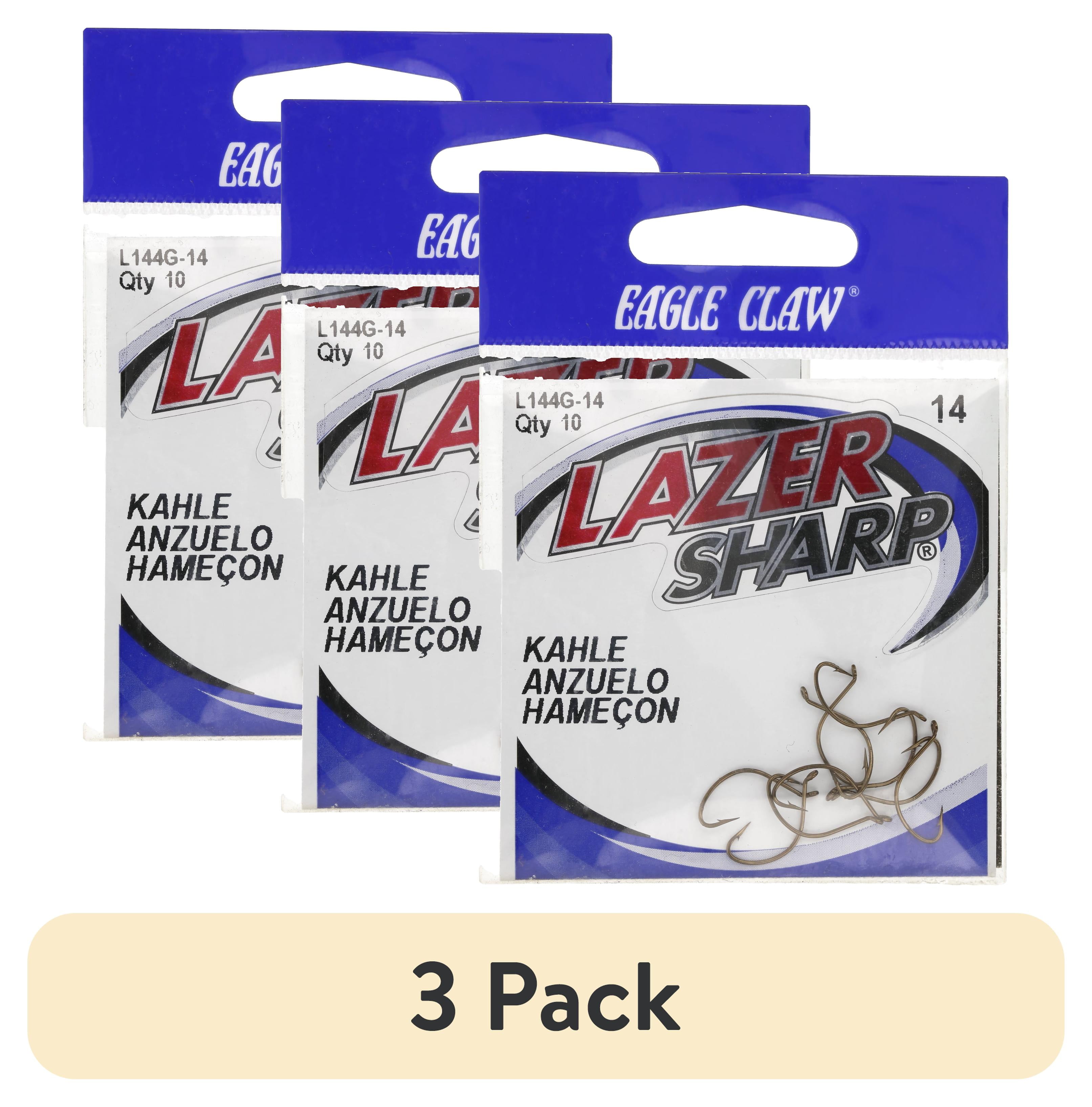 (3 pack) Lazer Sharp L144GH-14 Kahle up Eye Offset Hook, Bronze, Size ...