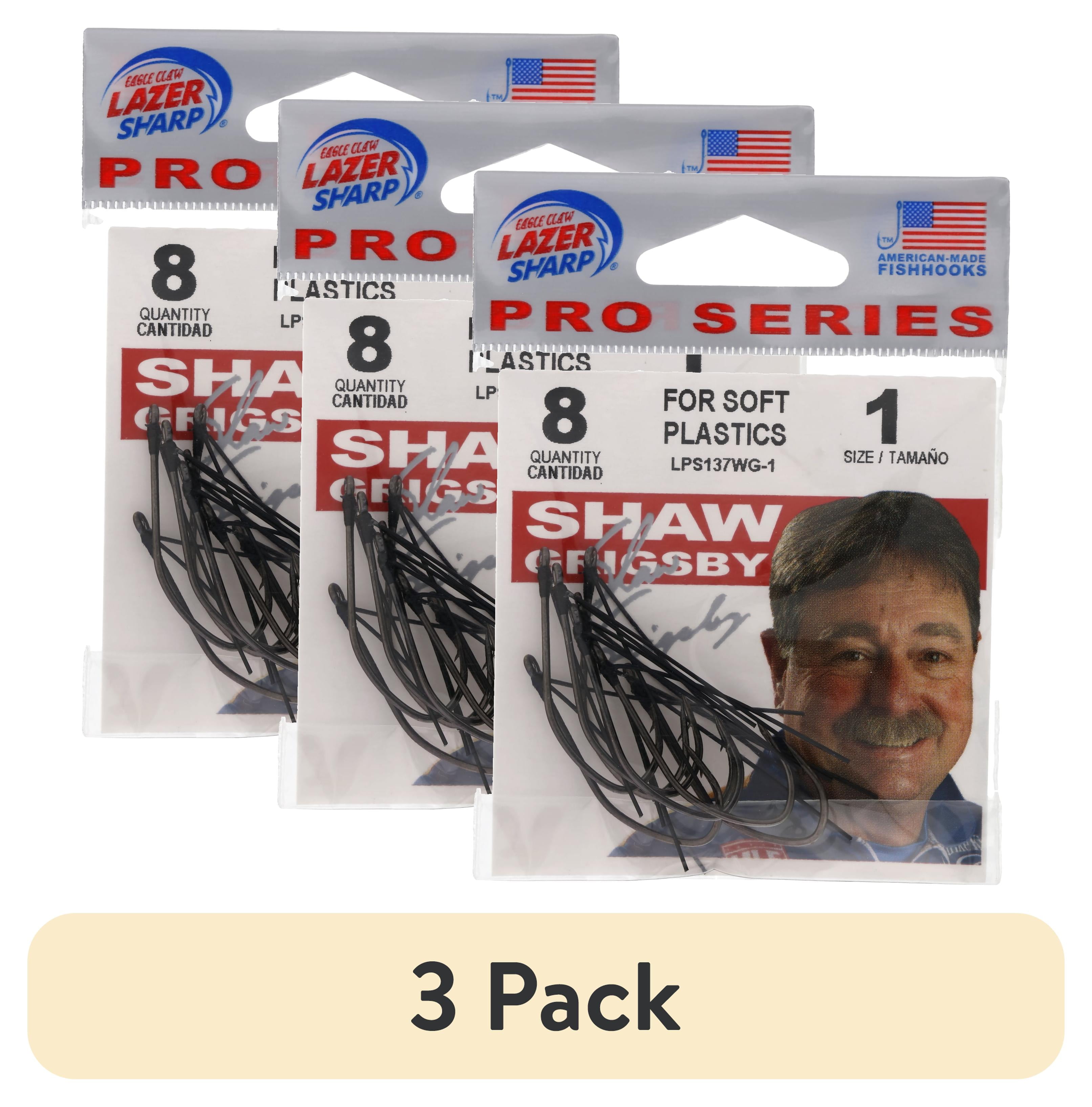 (3 pack) Lazer Sharp LPS137WG-1 Weedless Neko Hook, Size 1, 8 Count ...