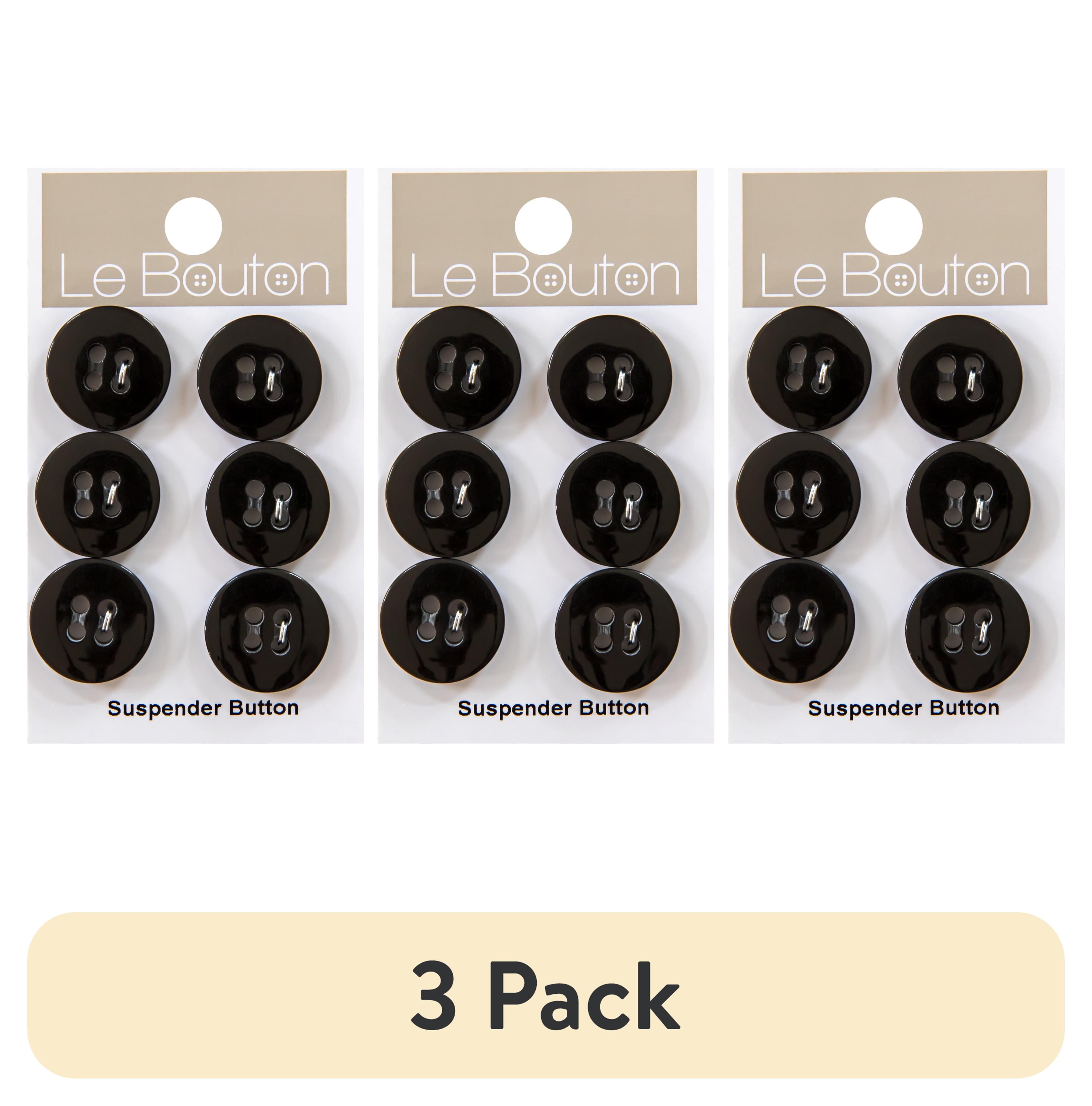 (3 pack) Le Bouton Black 3/4" Round 4-Hole Buttons, 6 Pieces - Walmart.com