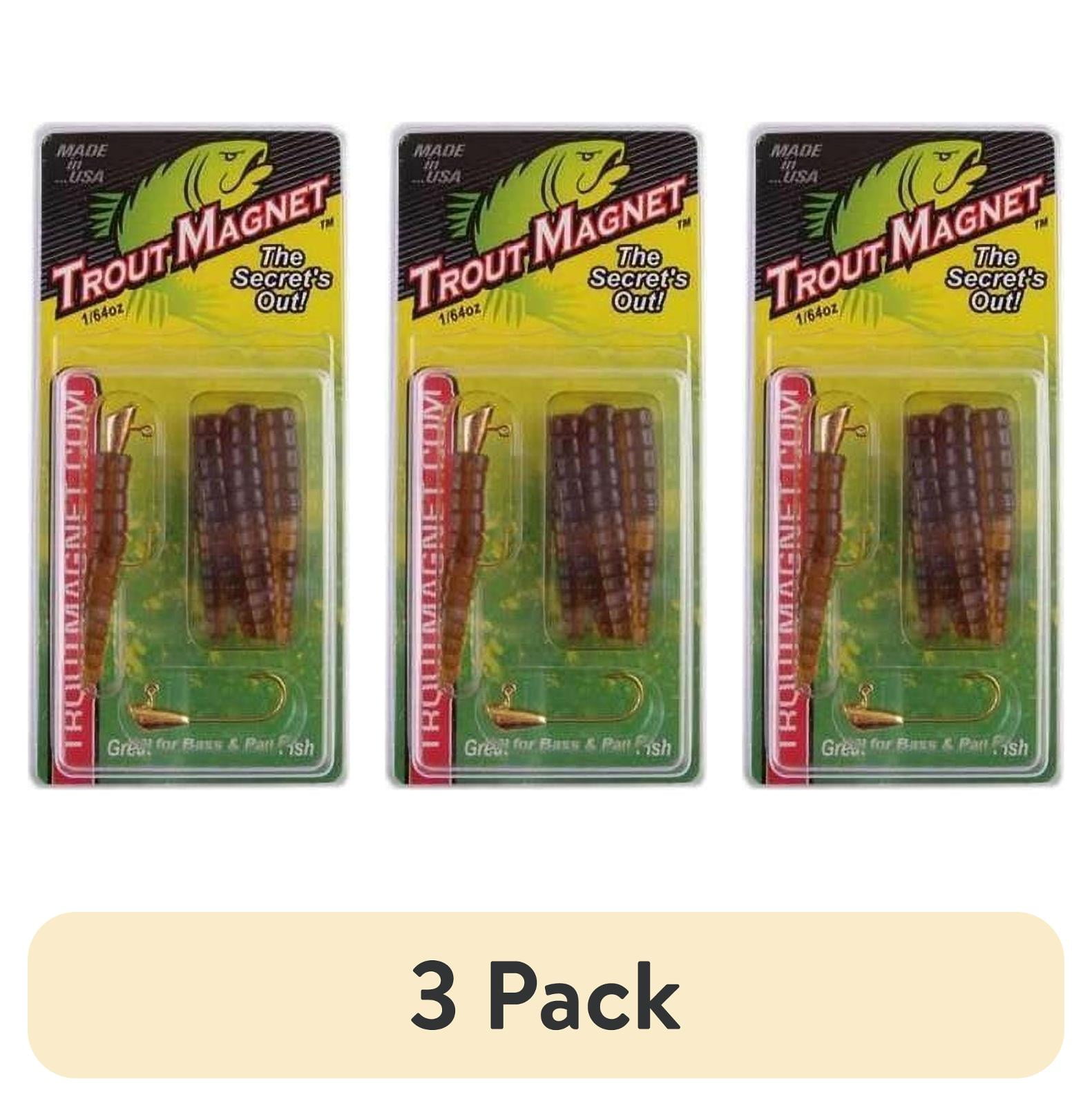(3 pack) Leland Lures Trout Magnet 1/64 oz Softbait 9 Count Brown ...