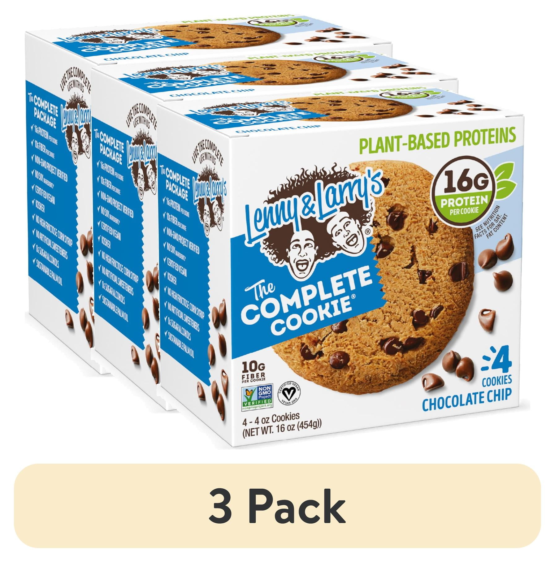 (3 pack) Lenny & Larry's The Complete Cookie, Chocolate Chip, 4 oz, 4 ...