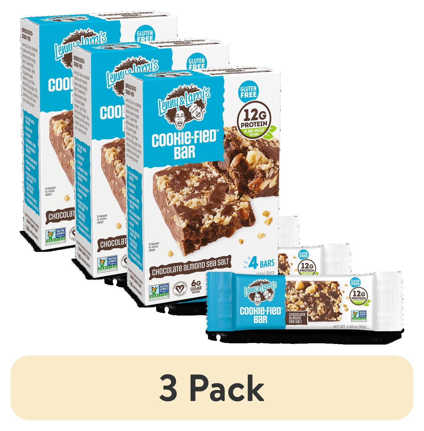 (3 pack) Lenny & Larry's The Complete Cookie-Fied Bar, Chocolate Almond ...