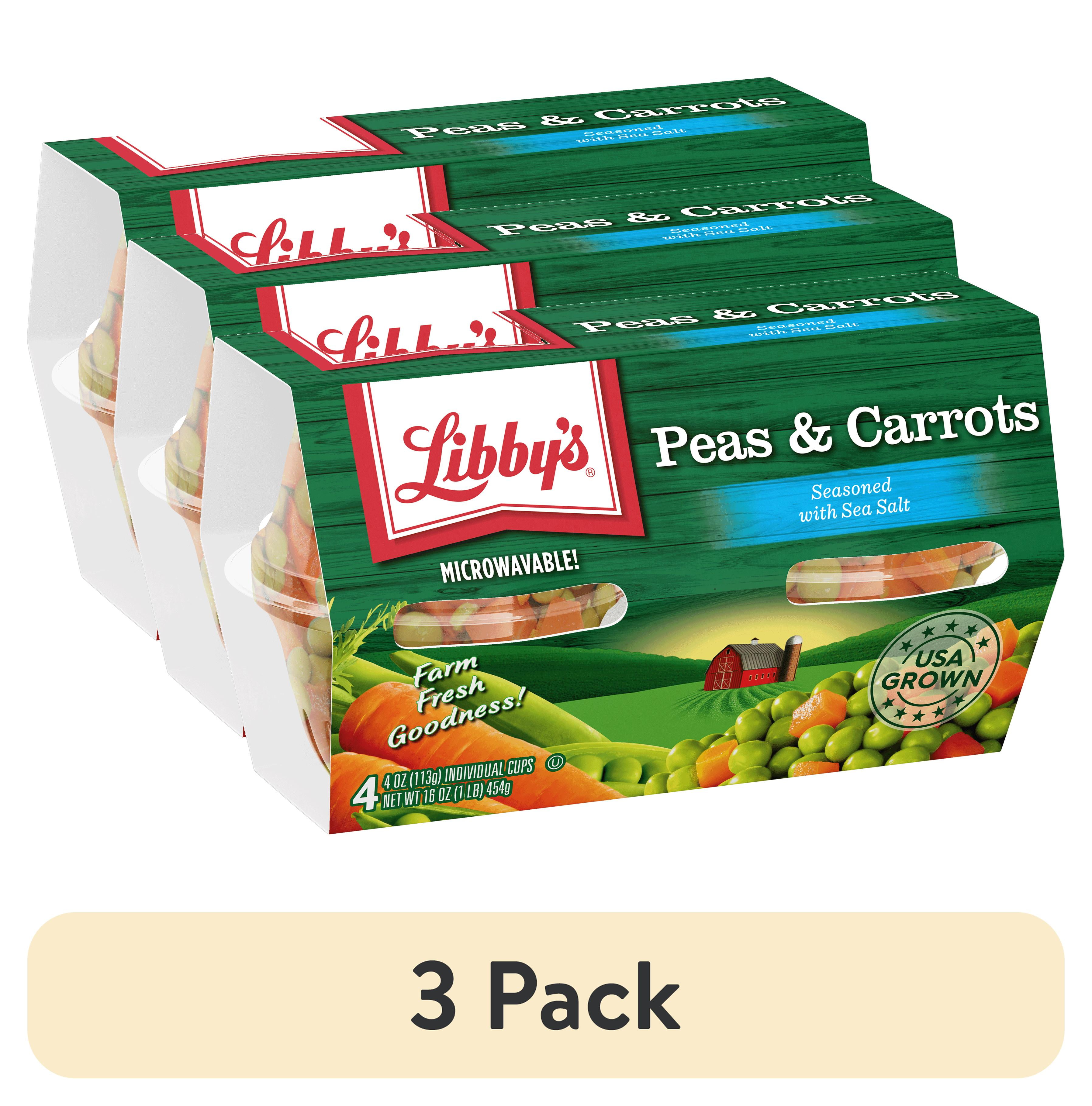 (3 pack) Libby's® Peas & Carrots 4-4 oz. Cups - Walmart.com