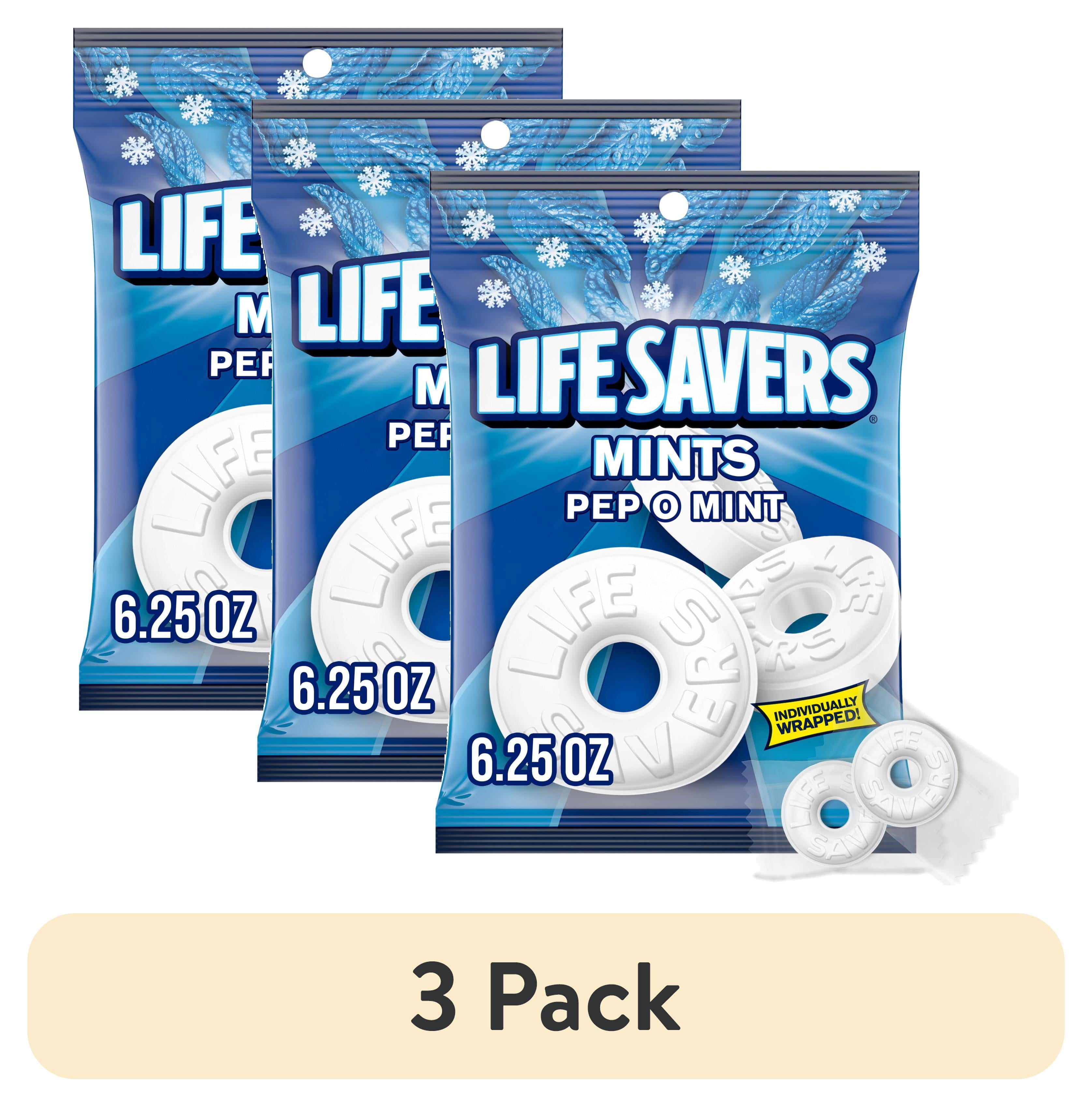 (3 pack) Life Savers Pep-O-Mint Breath Mints Hard Candy - 6.25 Oz Bag ...