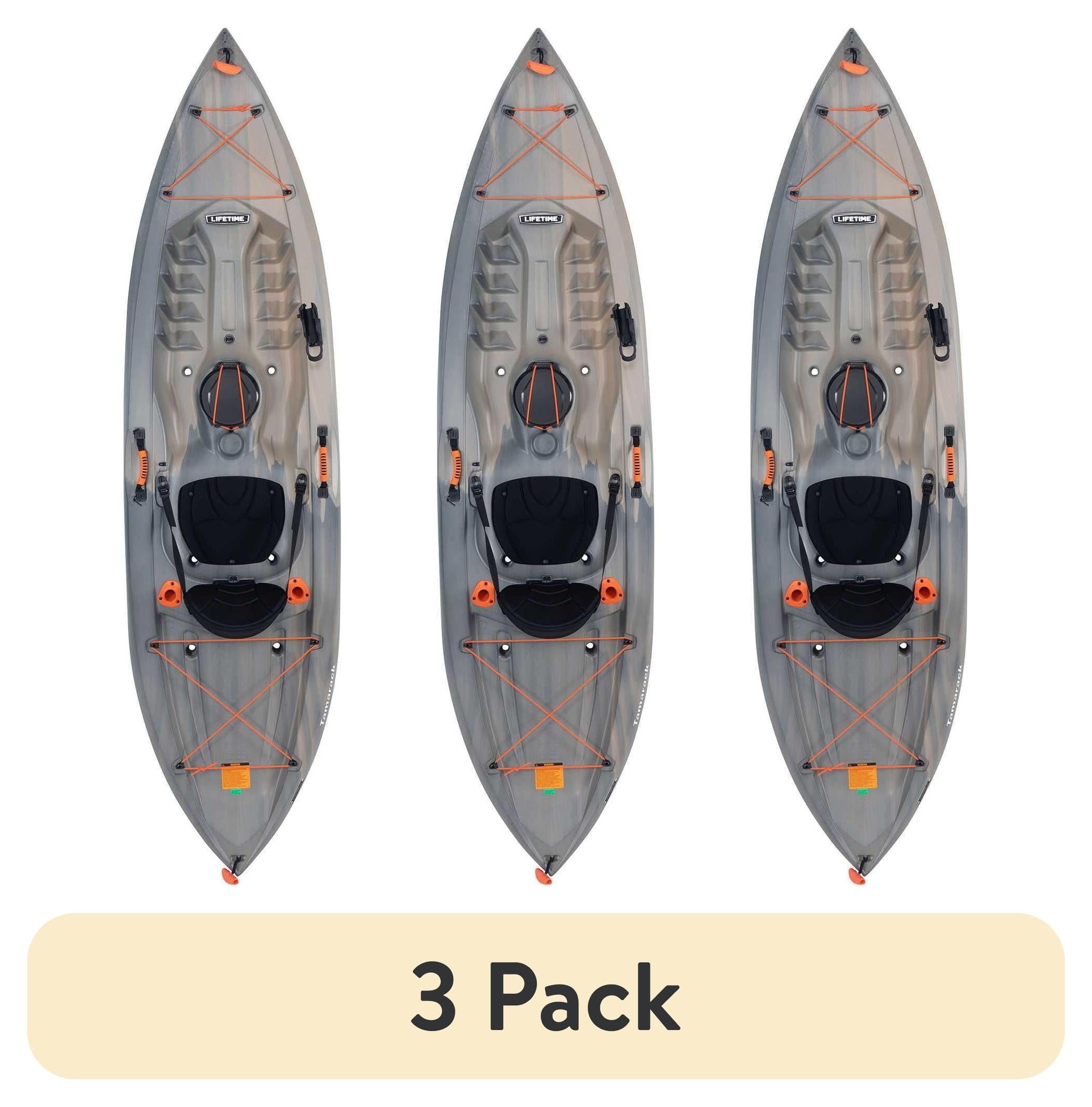(3 pack) Lifetime Tamarack Angler 10 ft Fishing Kayak, Recon Fusion ...