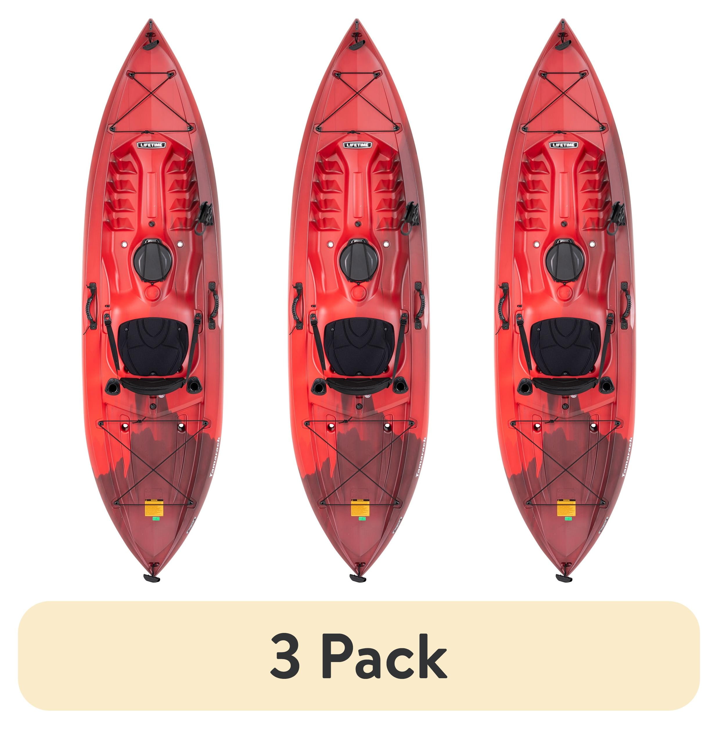 (3 pack) Lifetime Tamarack Angler 10 ft. Fishing Kayak, Volcano Fusion ...