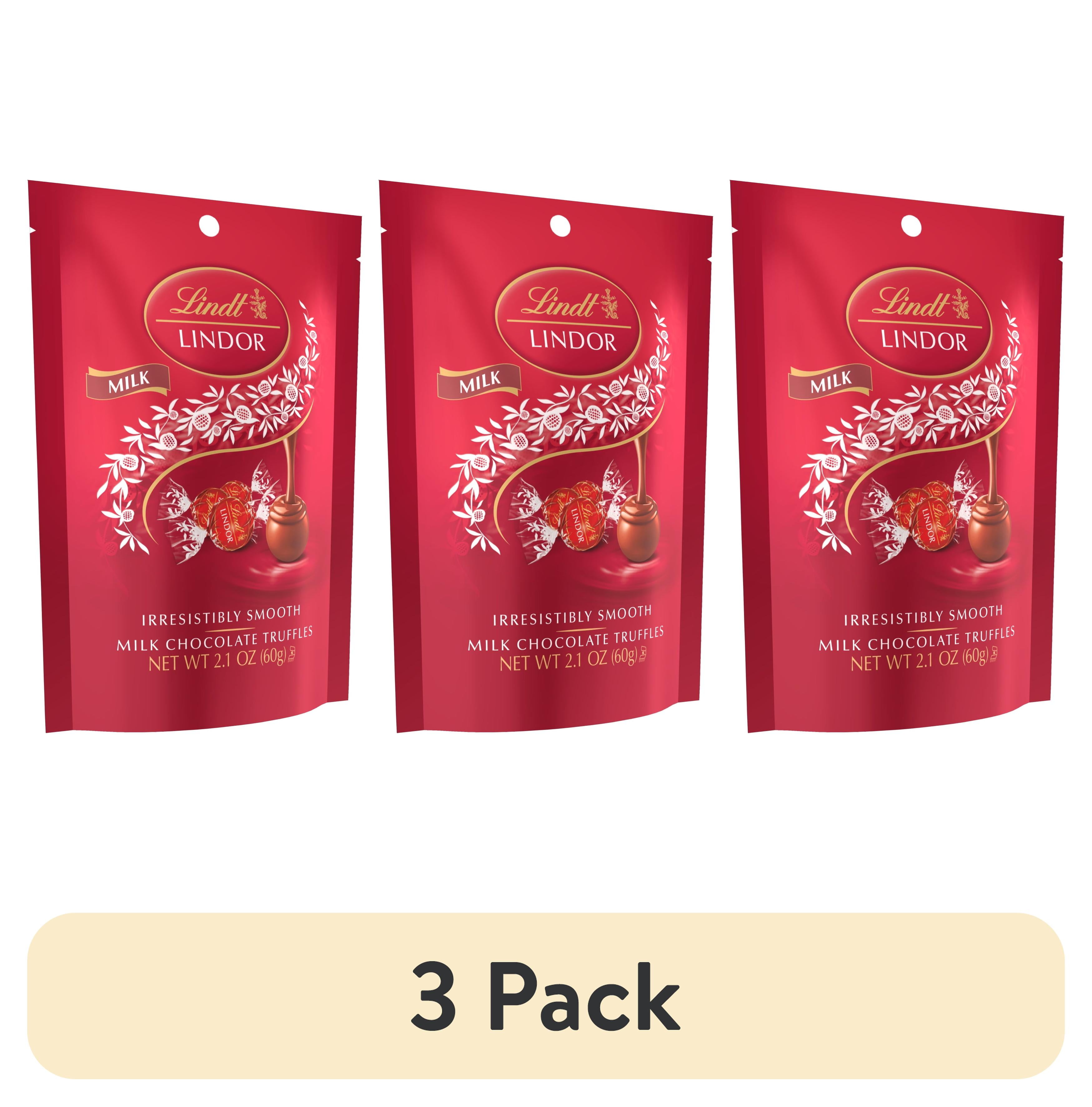 (3 pack) Lindt LINDOR Milk Chocolate Candy Truffles, 2.1 oz. Bag ...