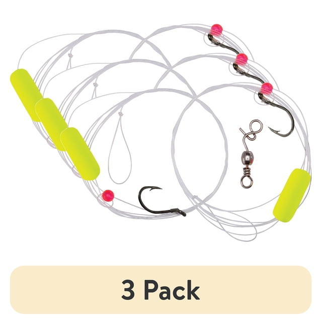 (3 pack) Lindy Floating Crawler Leech Snell Fishing Rig Fluorescent ...